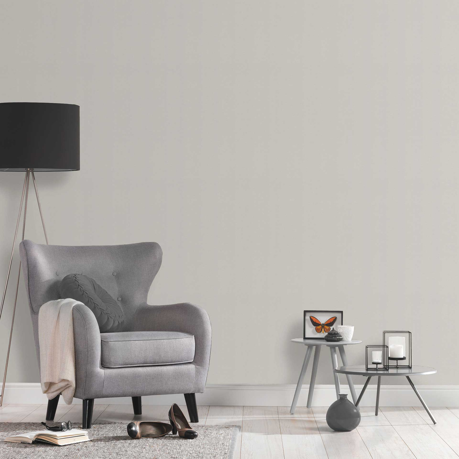 effen behang wit crème - vliesbehang beige - effen behang woonkamer ...