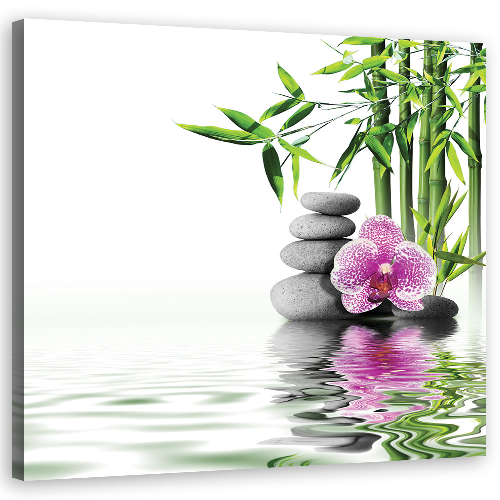 Tableau sur toile, Jardin d'eau Zen | wall-art.fr