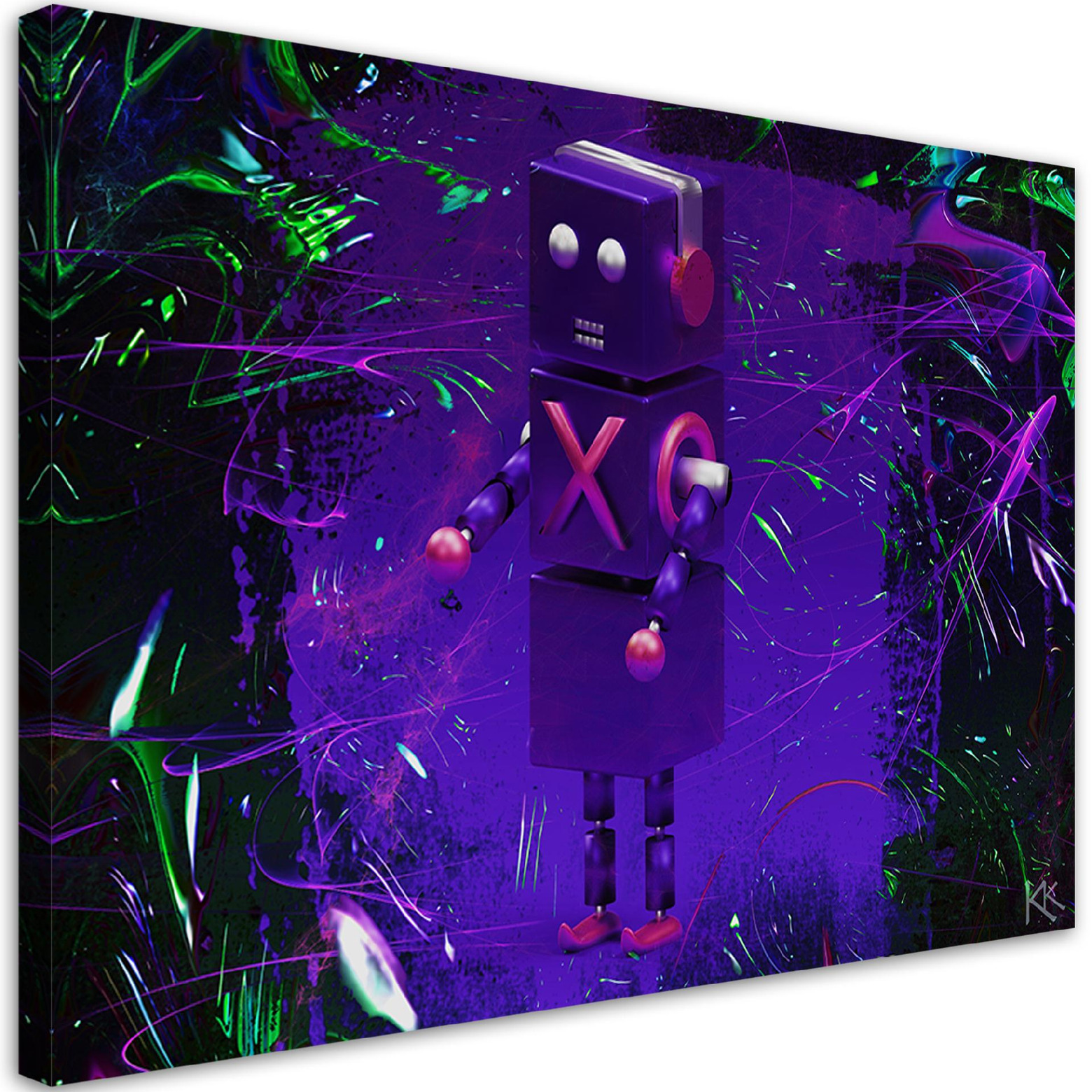 Canvasbillede, Robot til gamer | wall-art.dk
