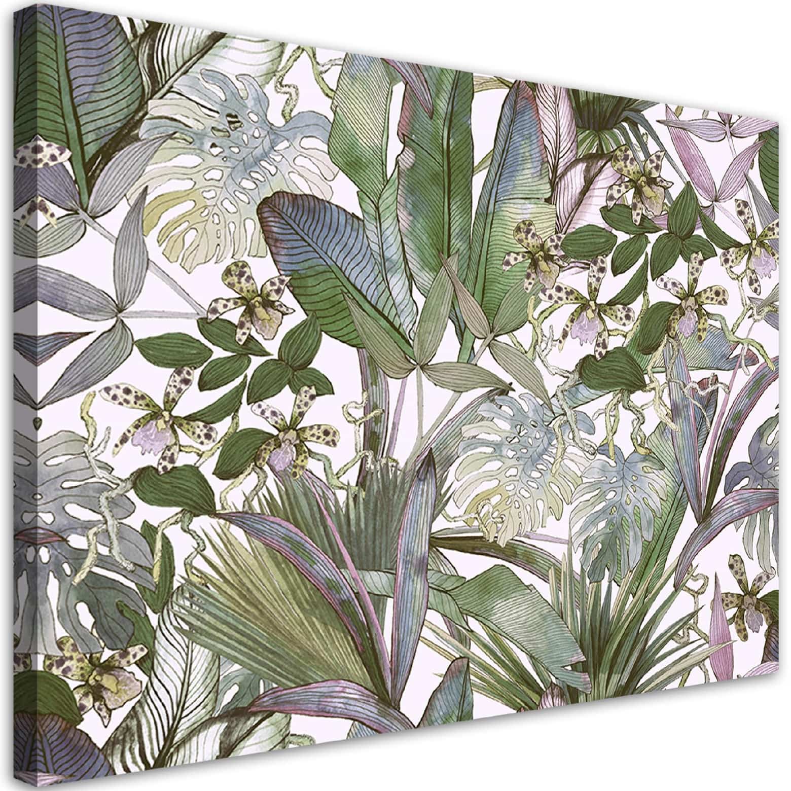 Canvasbillede, Tropiske monstera-blade | wall-art.dk