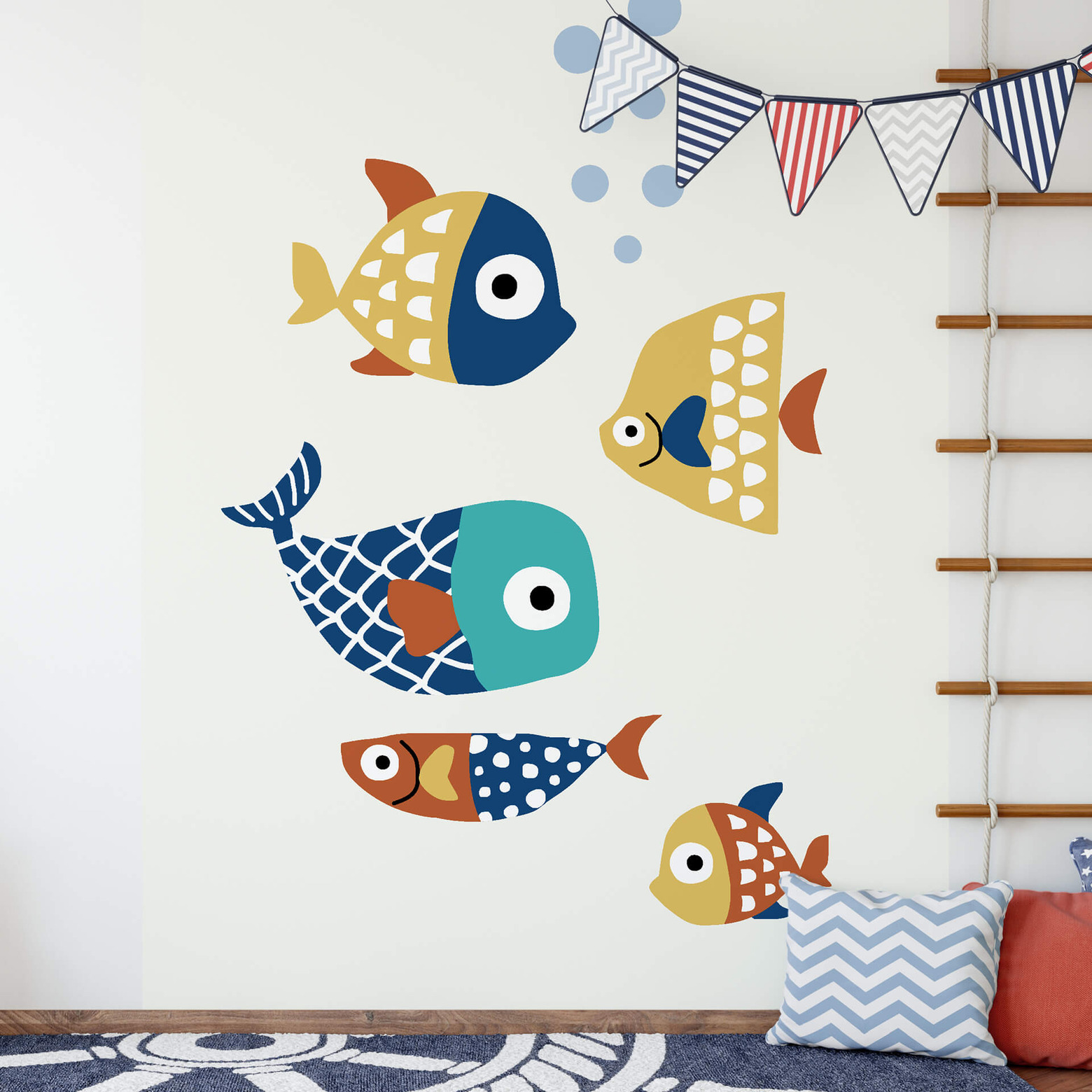 Fotomurale Kubistika - Pesce colorato | wall-art.it