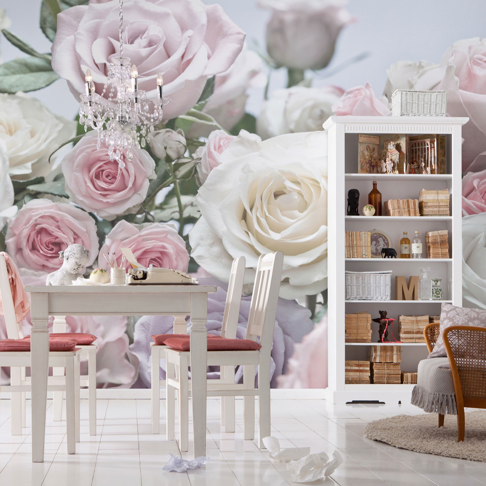 Fotobehang Papierbehang Floraison | wall-art.nl