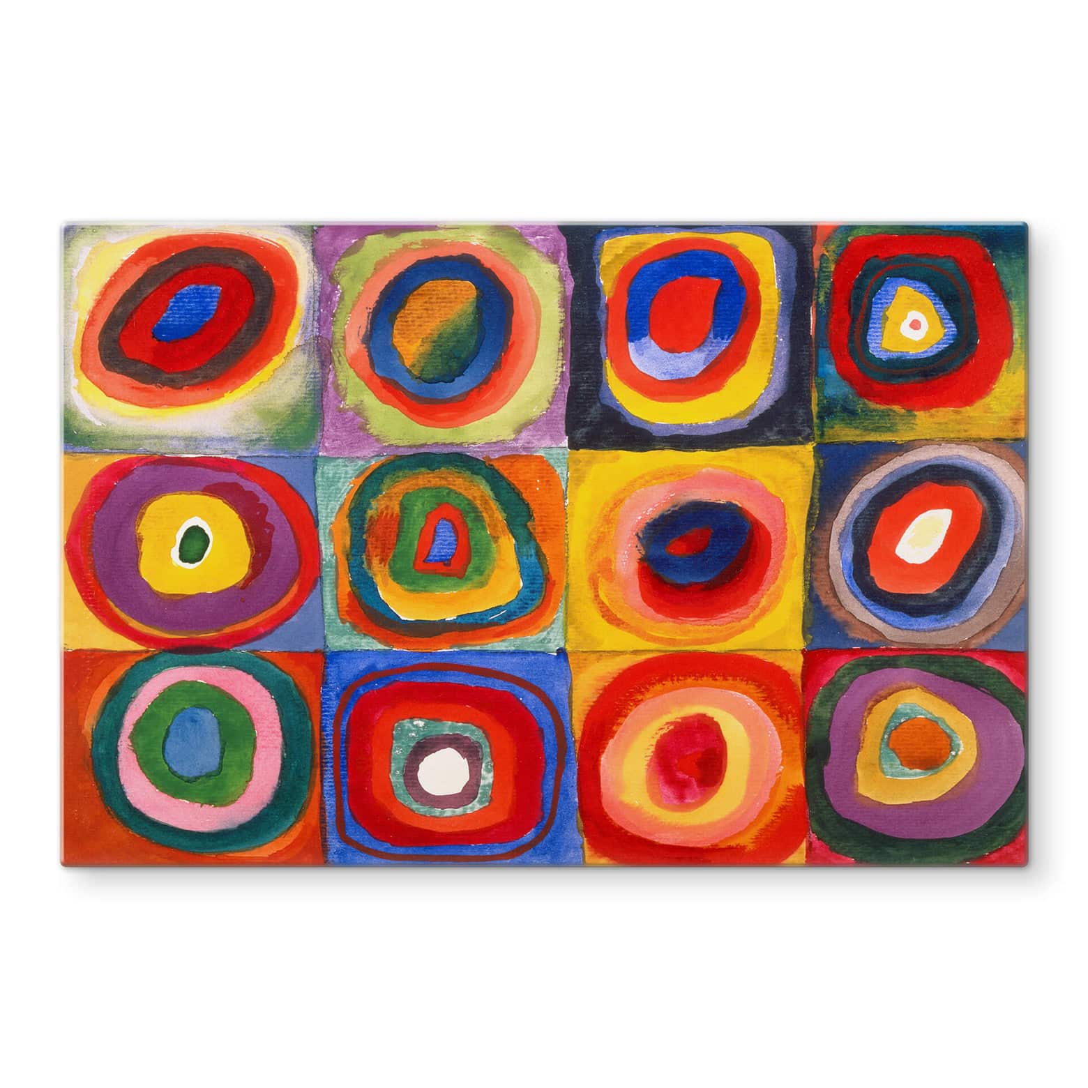 Glass Print Kandinsky – Colour Study | wall-art.com