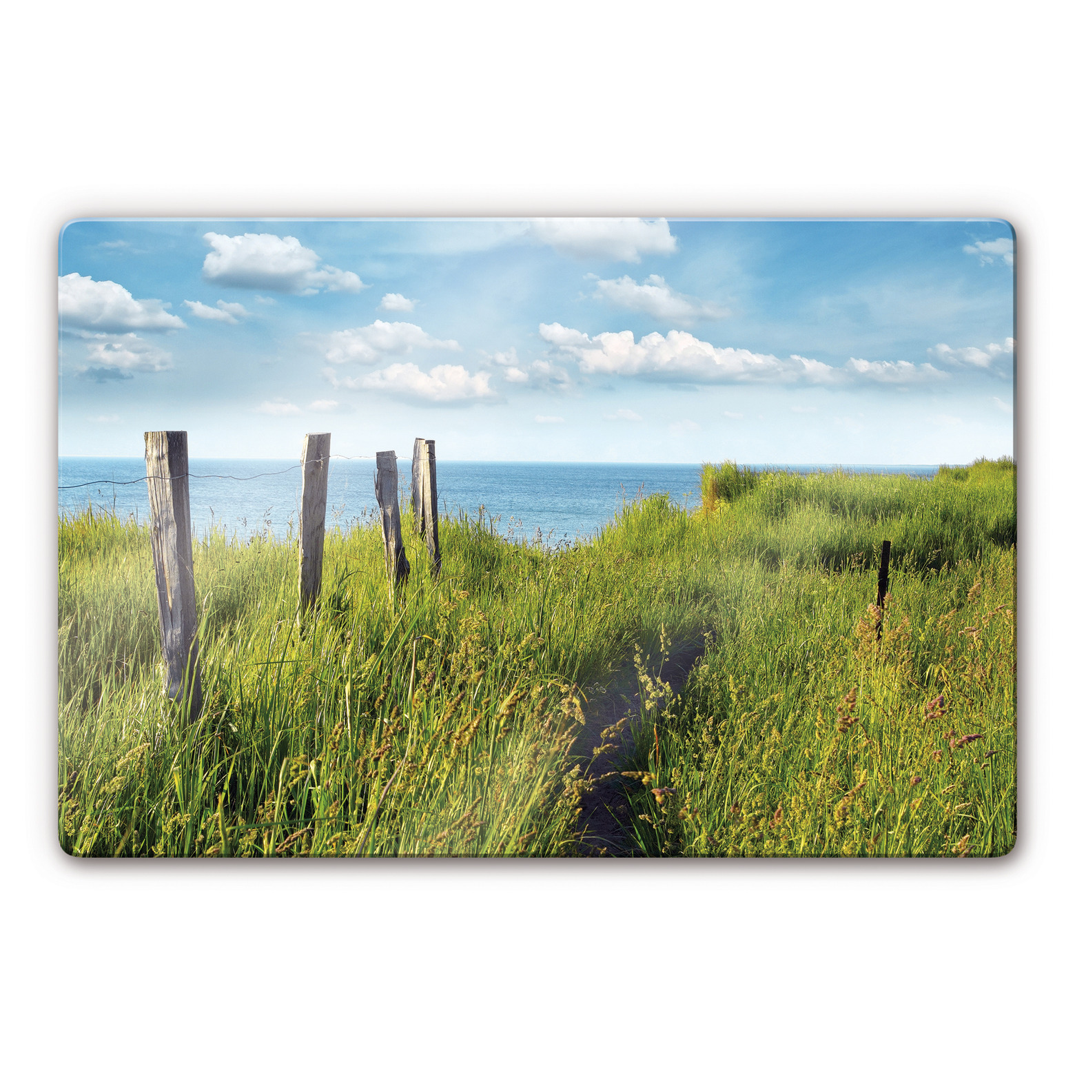 Glasschilderijen De weg naar de Zee | wall-art.nl