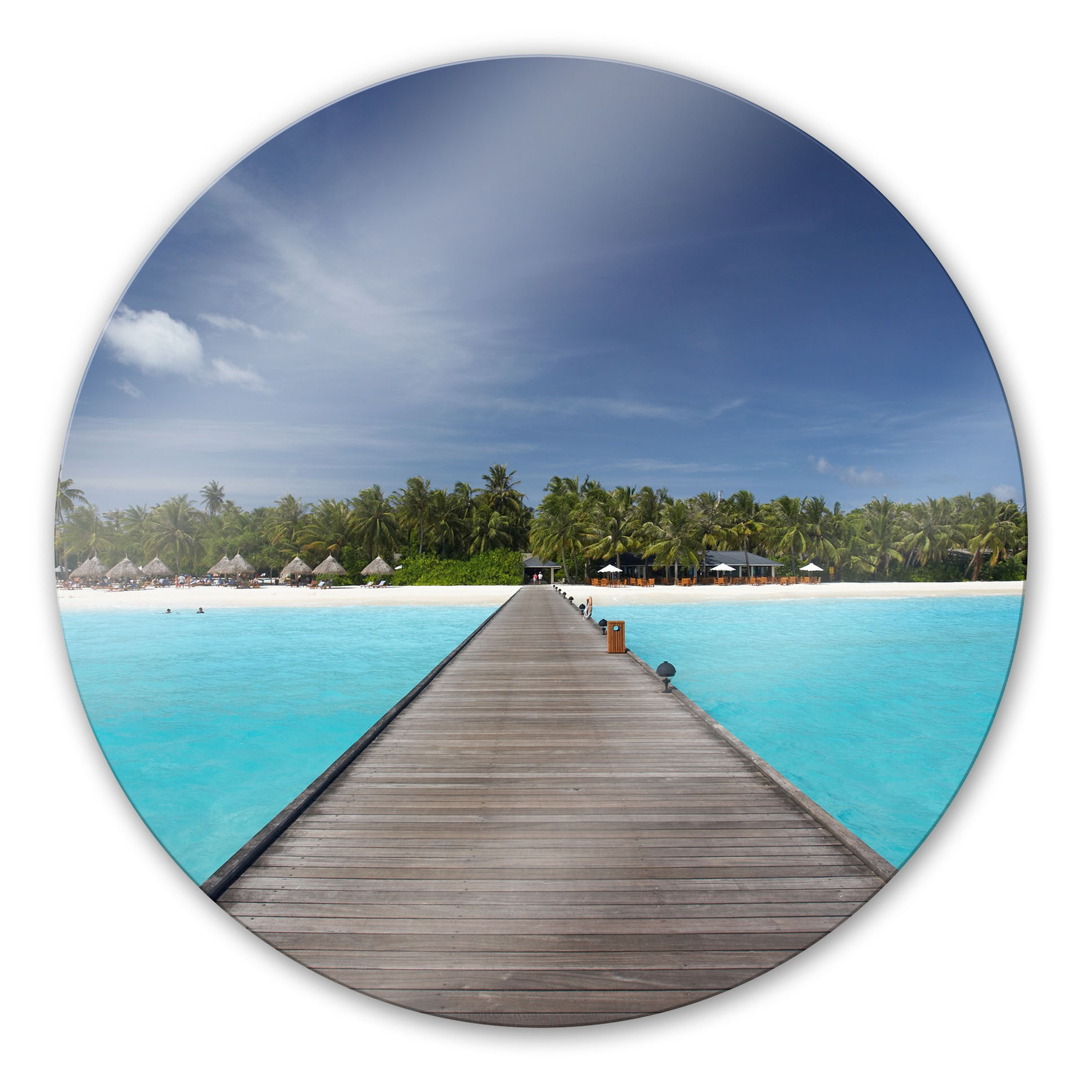 Caribbean Glass art - round | wall-art.com