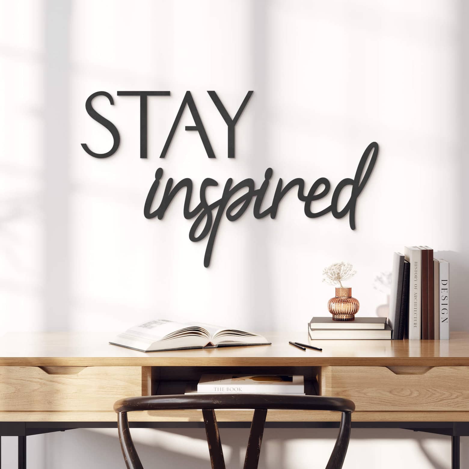 MDF-Deko 3D-Schriftzug STAY inspired | wall-art.de