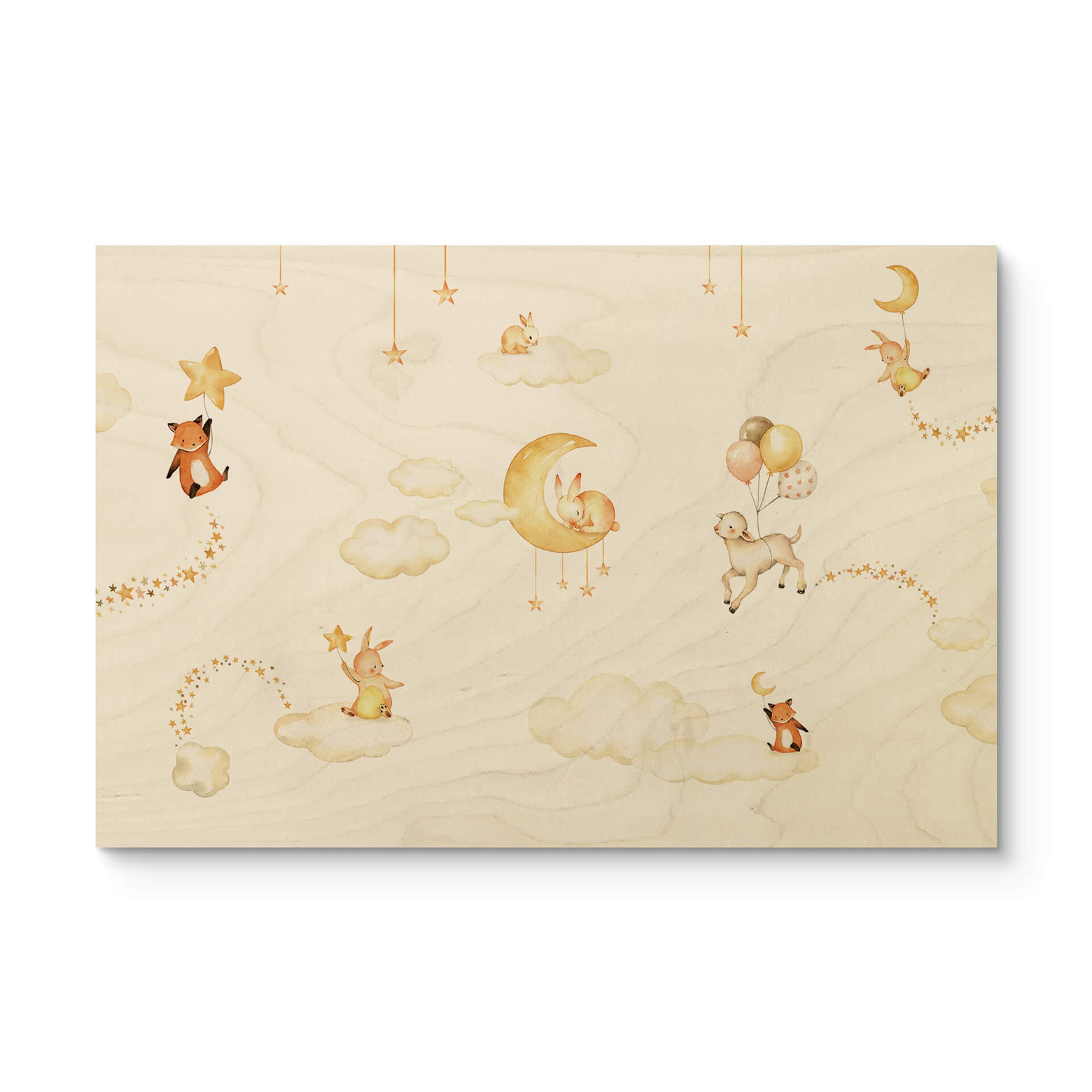 Houten Poster Oliver Robins - Sweet Dreams wit | wall-art.nl