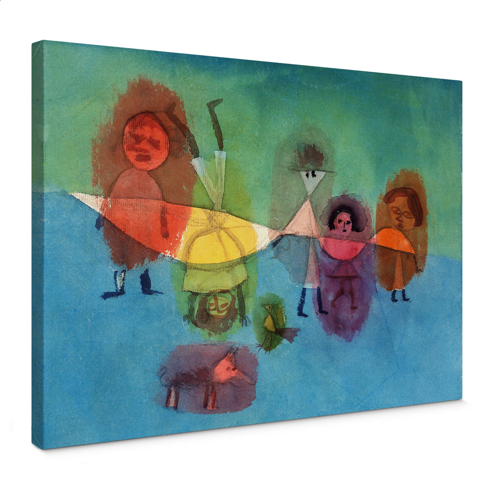 Kunstdruck Paul Klee Kindergruppe Auf Leinwand Als Dekoration Wall art de Kunstdruck Paul Klee Kindergruppe Auf Leinwand Als Dekoration Wall art de