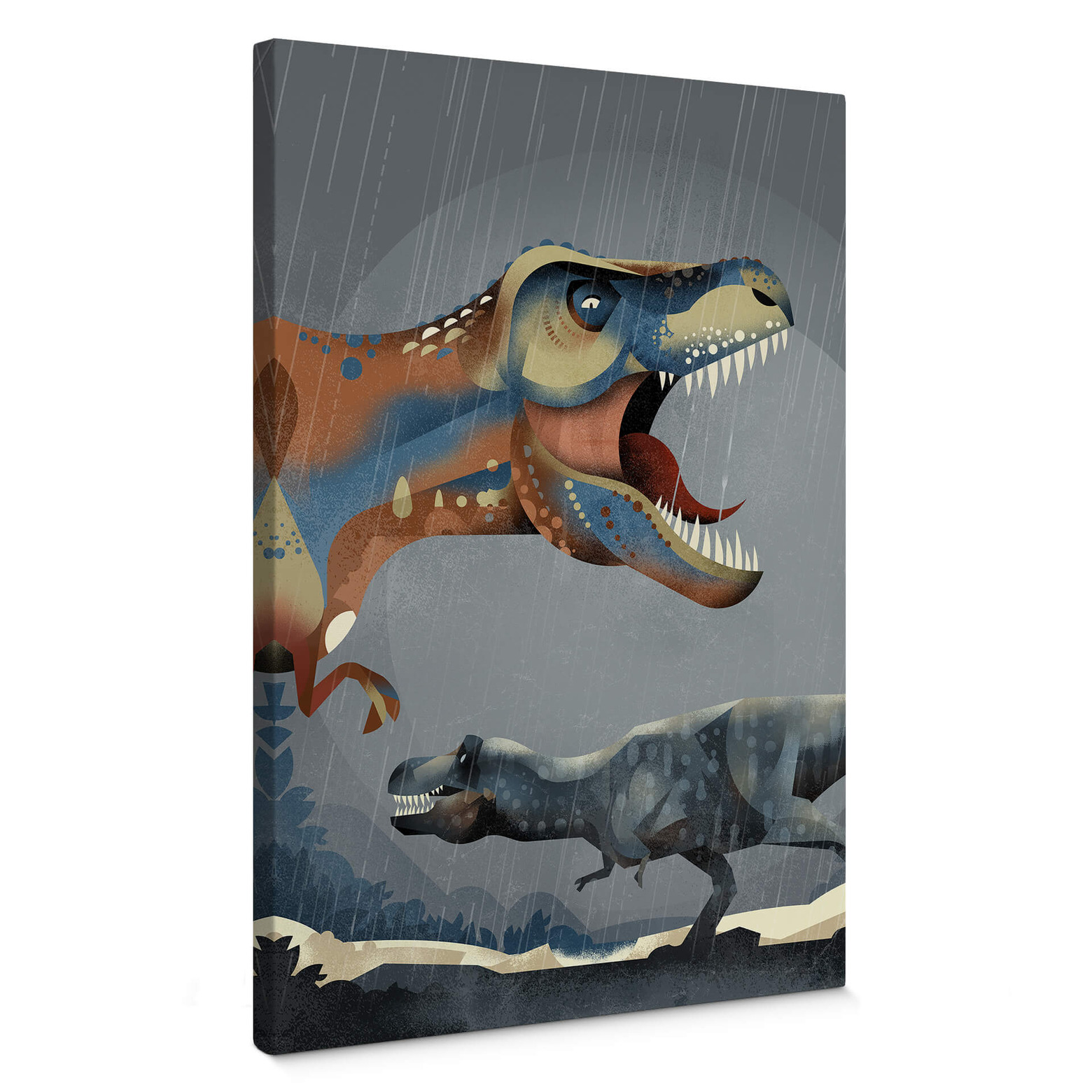 Tableau sur toile Braun - Tyrannosaure Rex | wall-art.fr