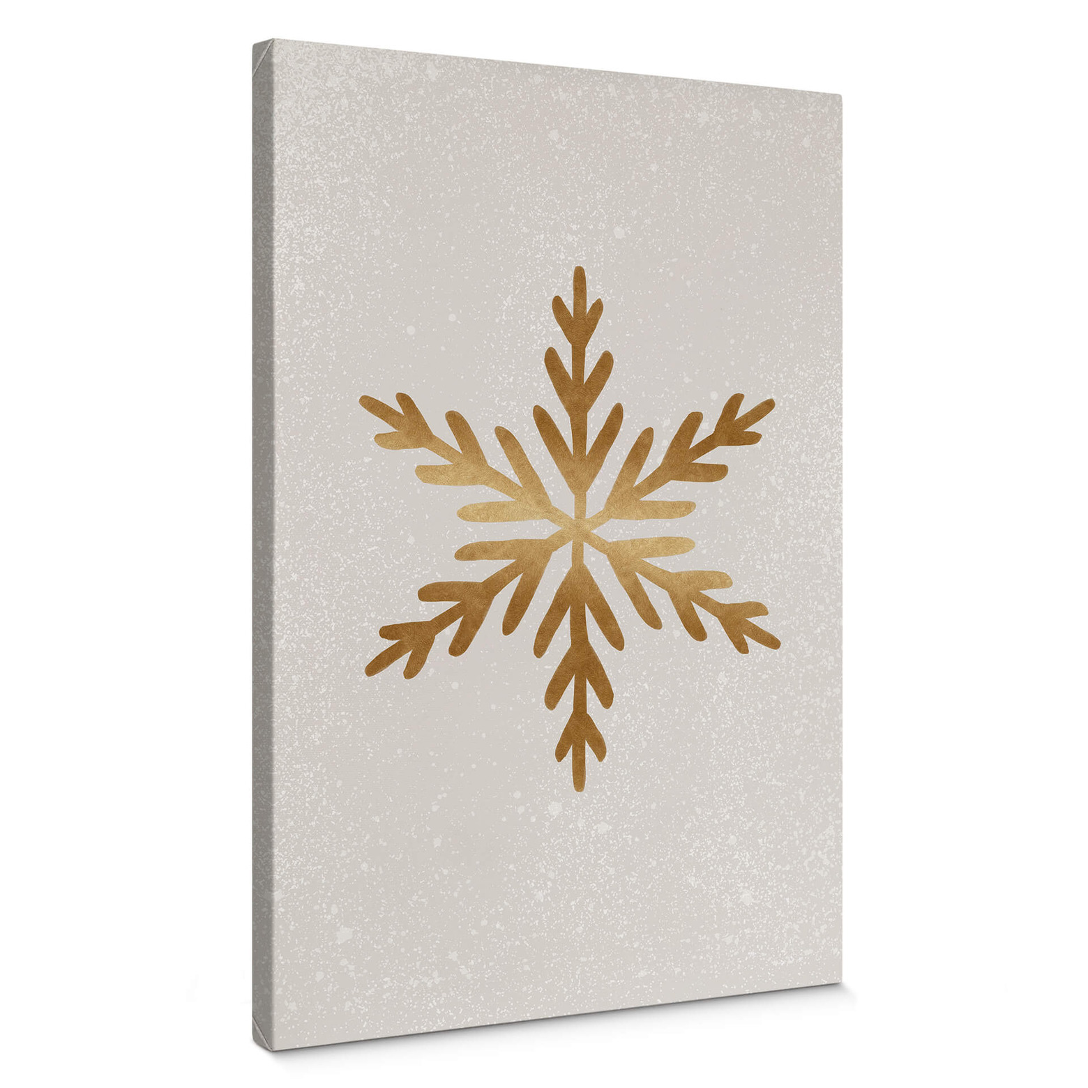 Tableau sur toile Flocon de neige doré - Orara Studio | wall-art.fr