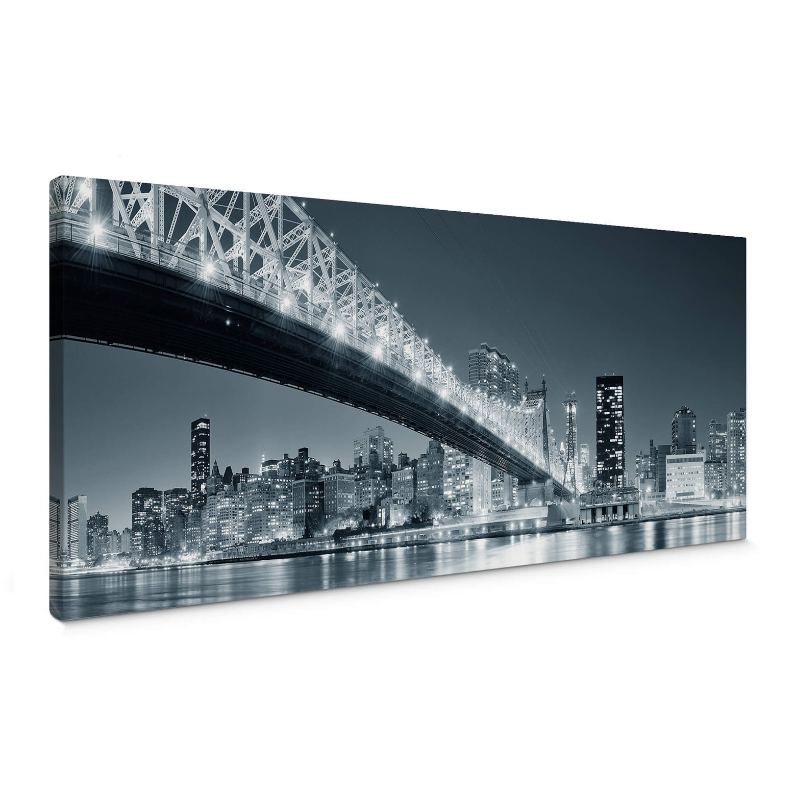New York om natten 3 - Lærredsprint | wall-art.dk