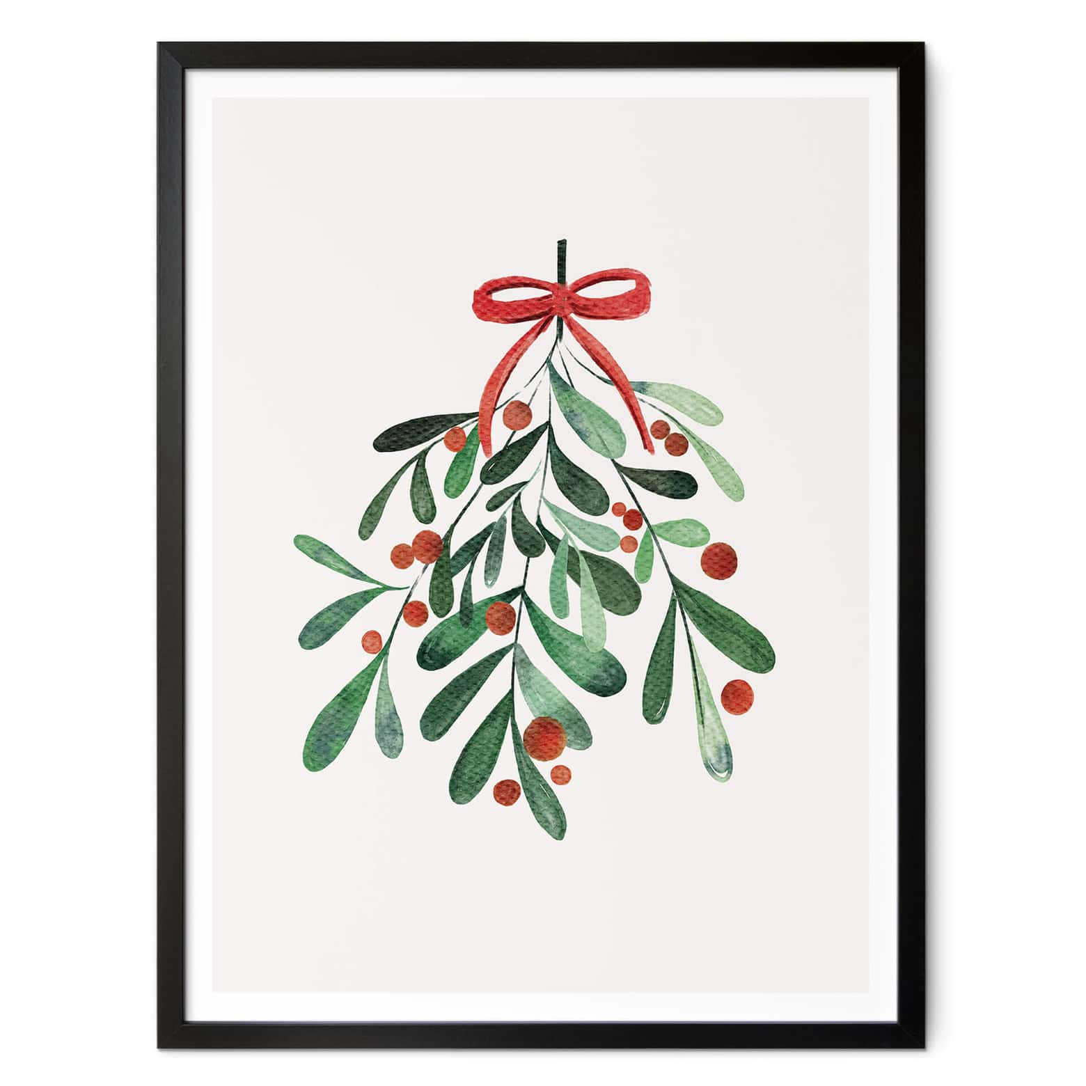 Poster Winter - Weihnachtlicher Mistelzweig - Kristina | wall-art.de