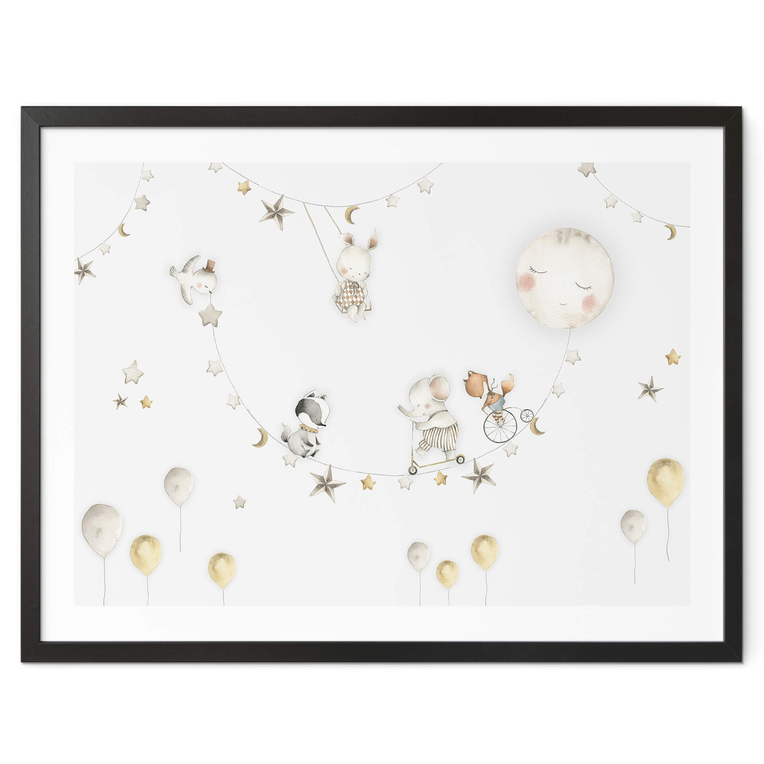 Poster Oliver Robins - Sweet Animals and Stars | wall-art.it