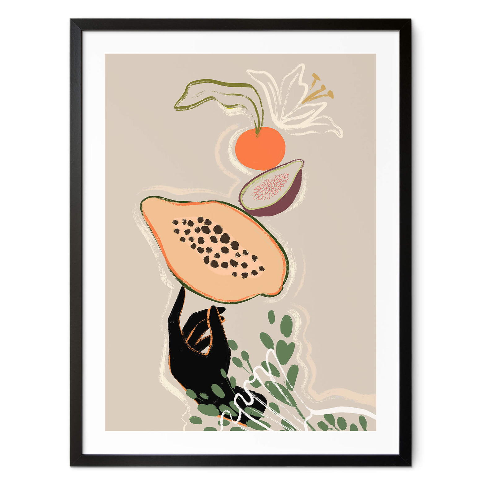 Poster Kunst - Arty Guava - Papaya Balance | wall-art.de