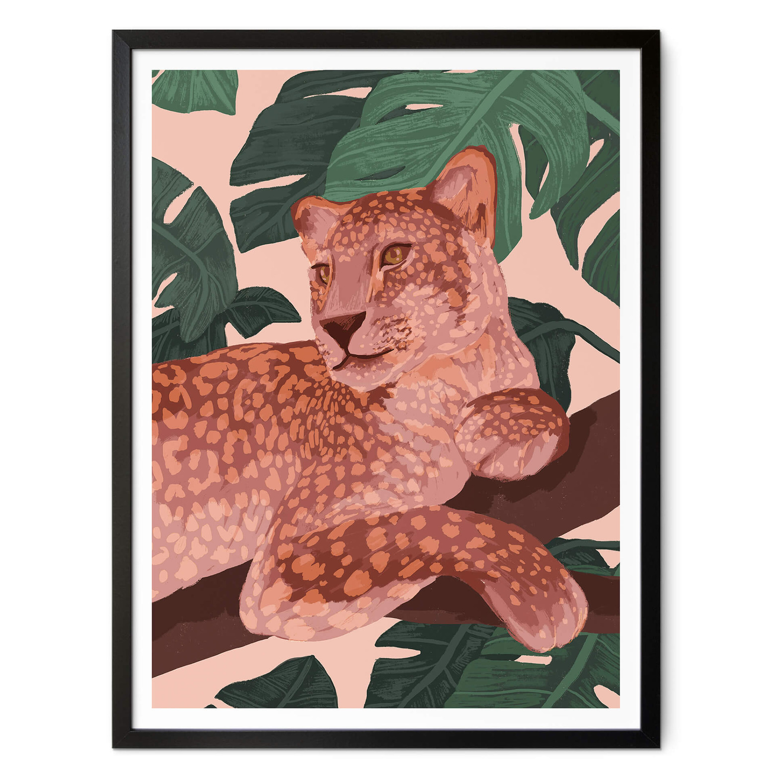 Poster Goed Blauw - Goldener Panther | wall-art.de