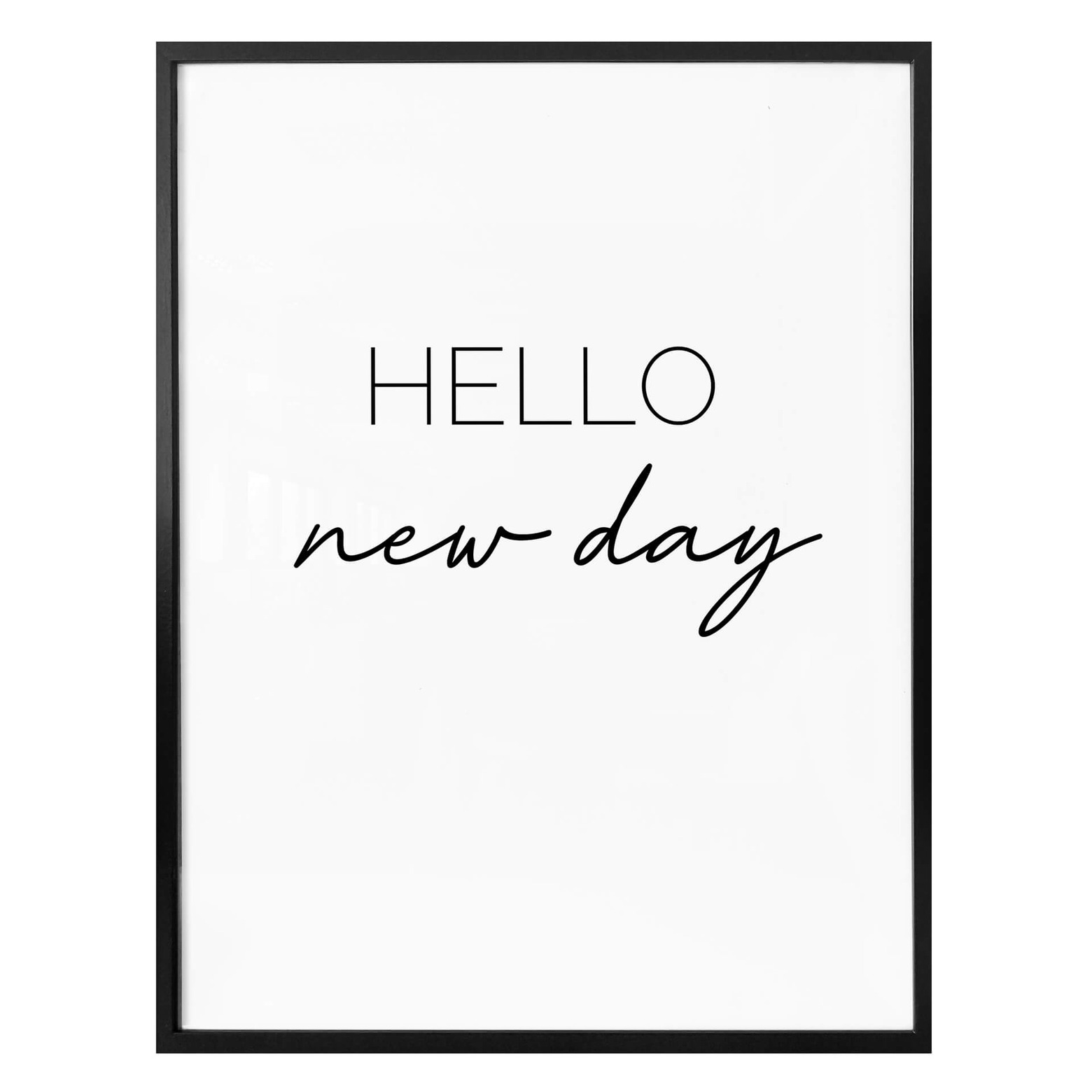 Plakat - Hello new day | wall-art.dk
