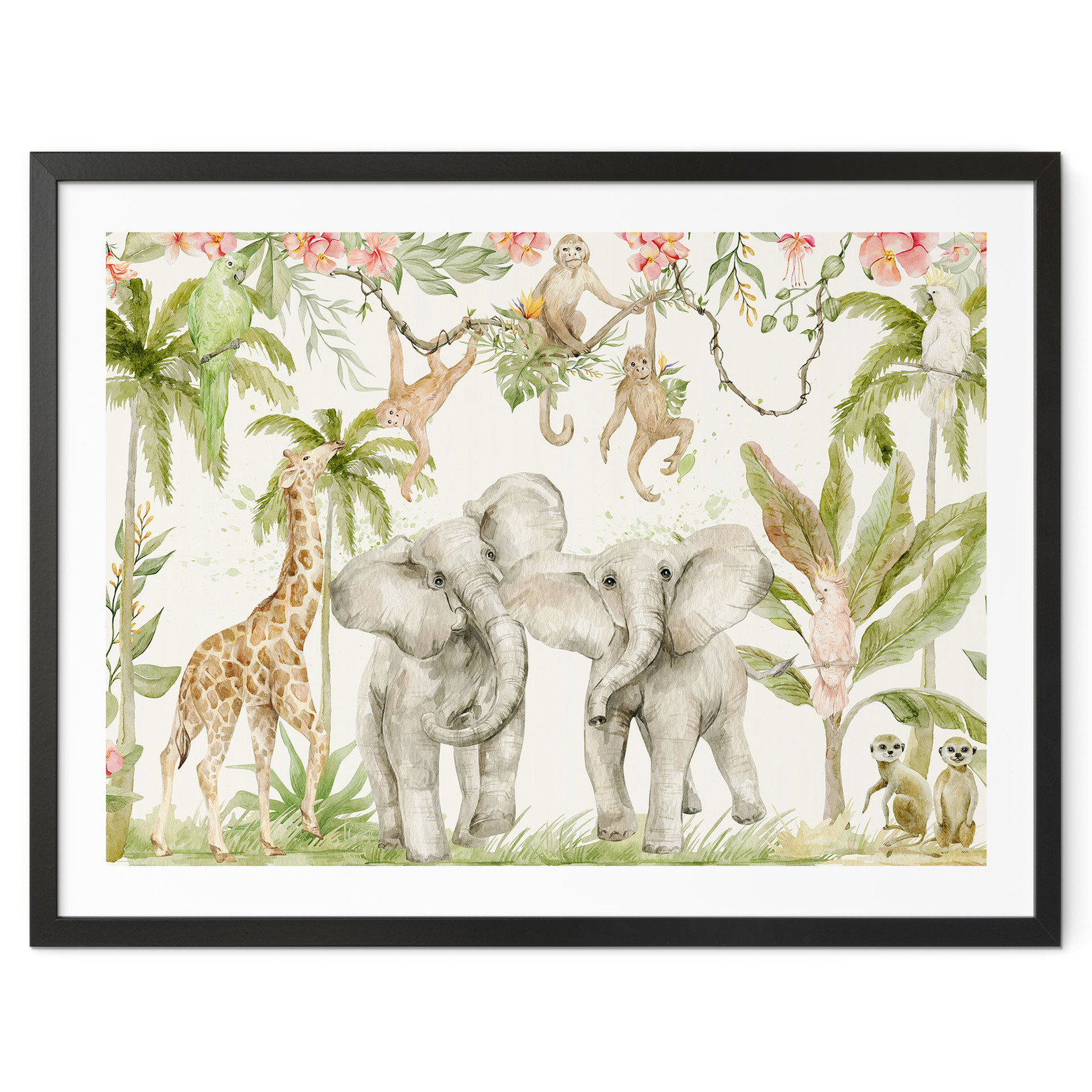 Poster Animals in the tropical jungle - UN Designs | wall-art.com