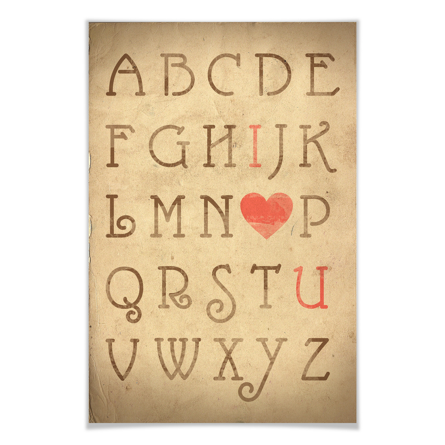 Poster Love Alphabet | wall-art.com