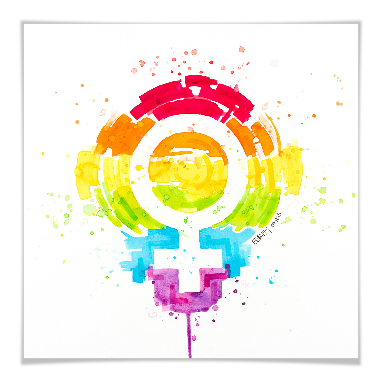 Poster Butterfly - Social Movement - Female | wall-art.com