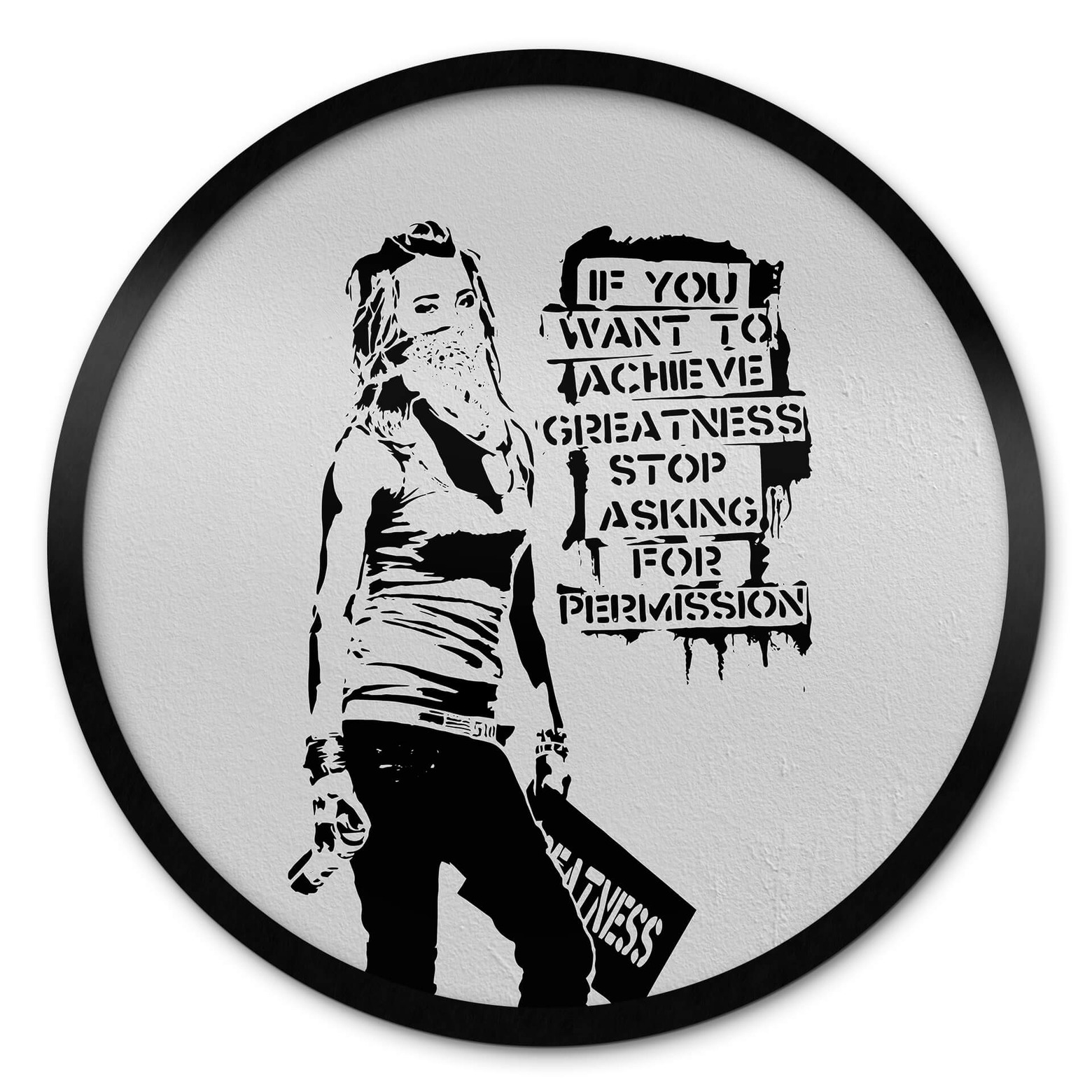 Poster Banksy - Achieve Greatness | wall-art.fr