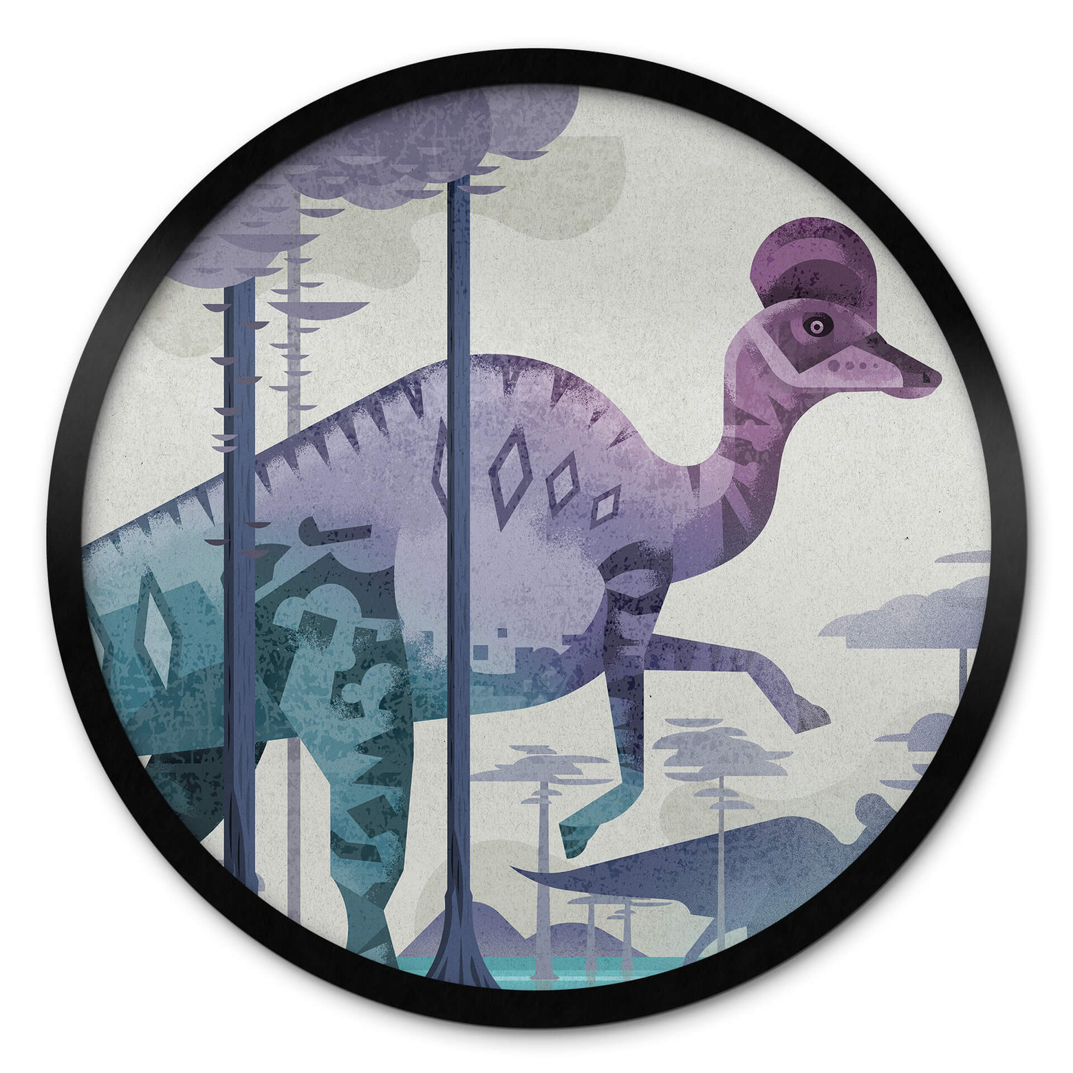 Poster Corythosaurus - Braun | wall-art.nl