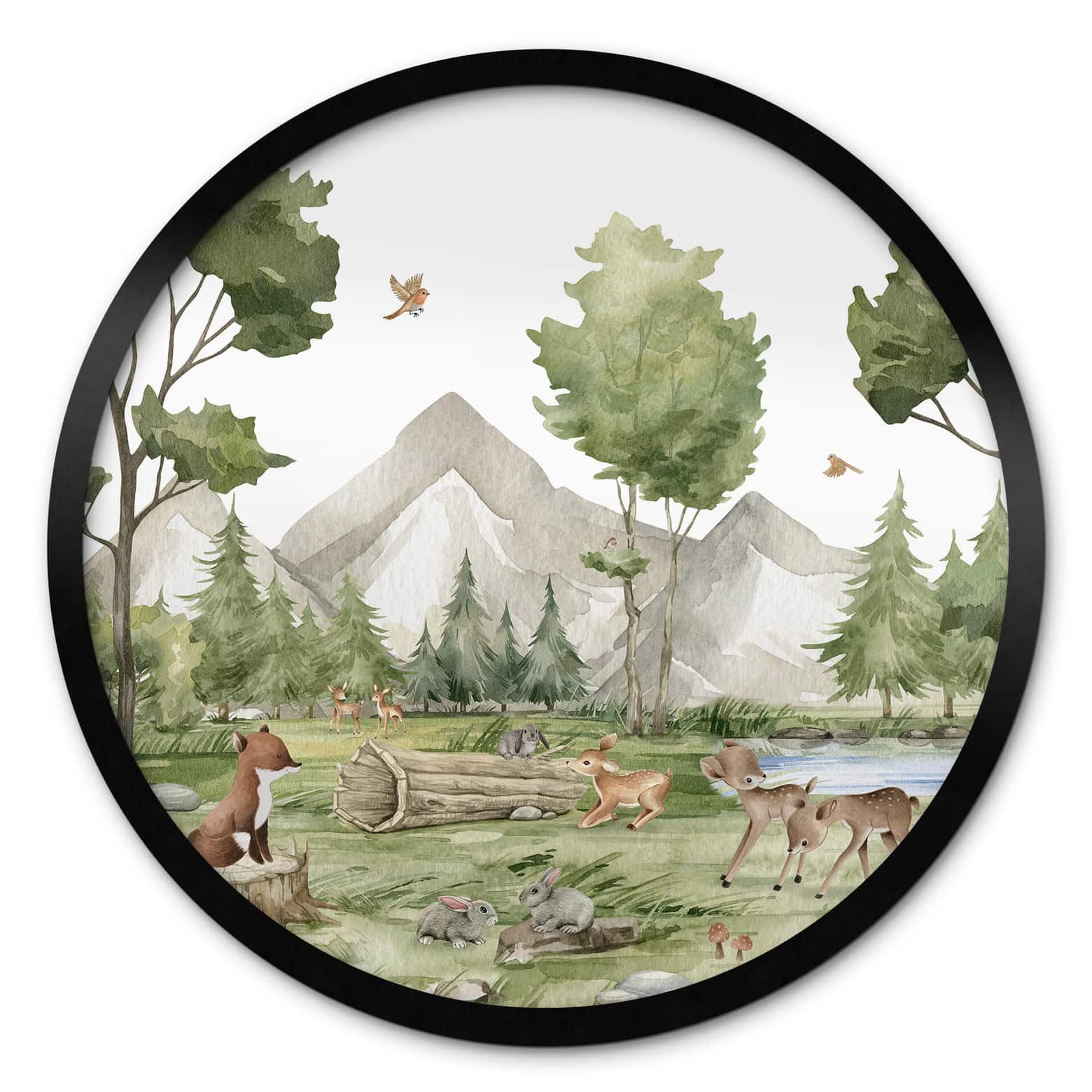 Poster Oliver Robins - Cute Forest Animals | wall-art.com