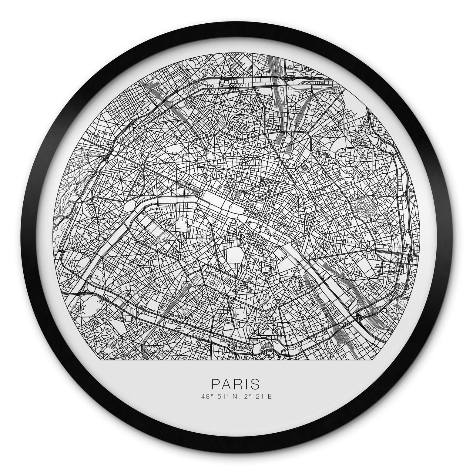 Poster City Map of Paris | wall-art.fr