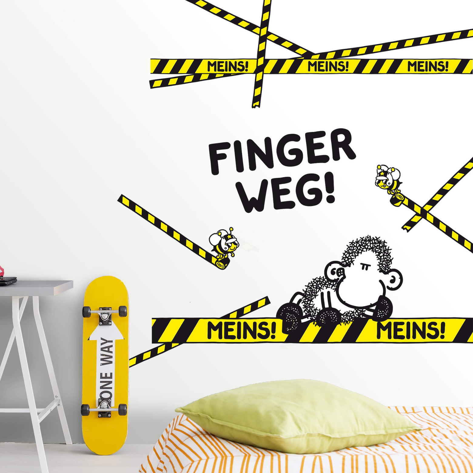 Wandtattoo Finger Weg! Meins! von sheepworld | wall-art.de