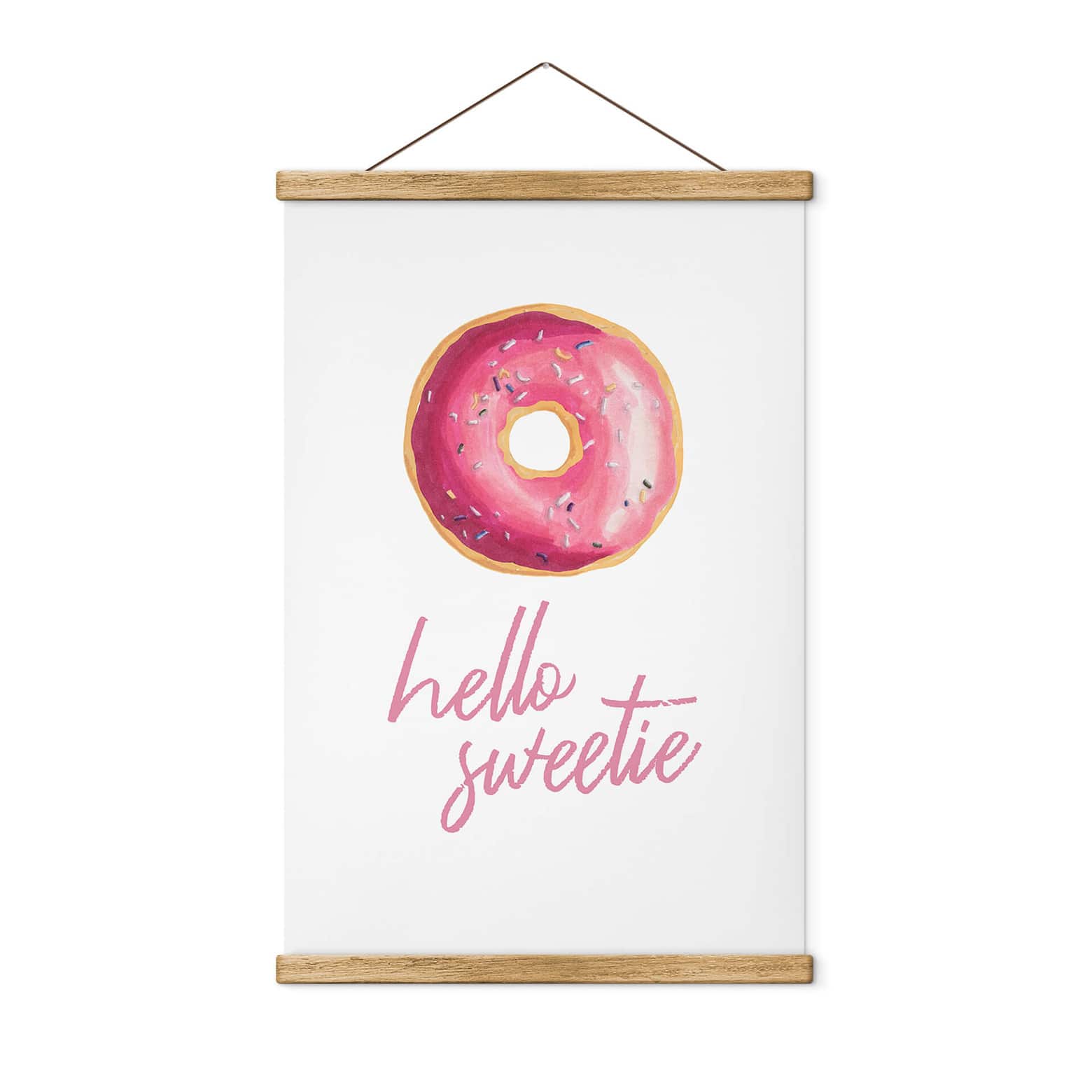 Affiche textile Donuts - Hello Sweetie | wall-art.fr