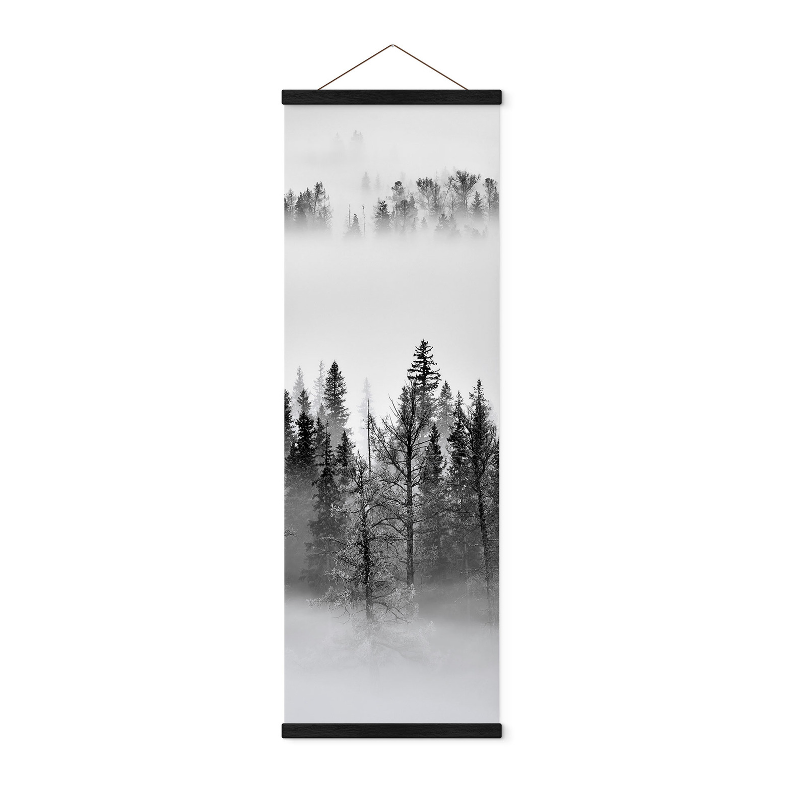 Textile poster Xu - Foggy Forest | wall-art.com