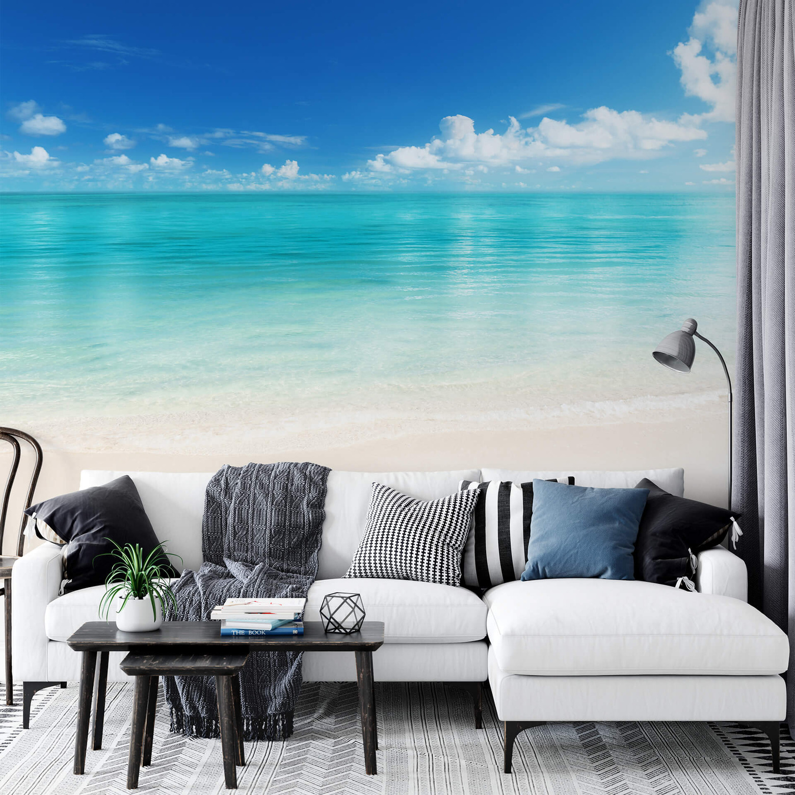 Fotobehang Papierbehang The Beach - 366x254 cm | wall-art.nl