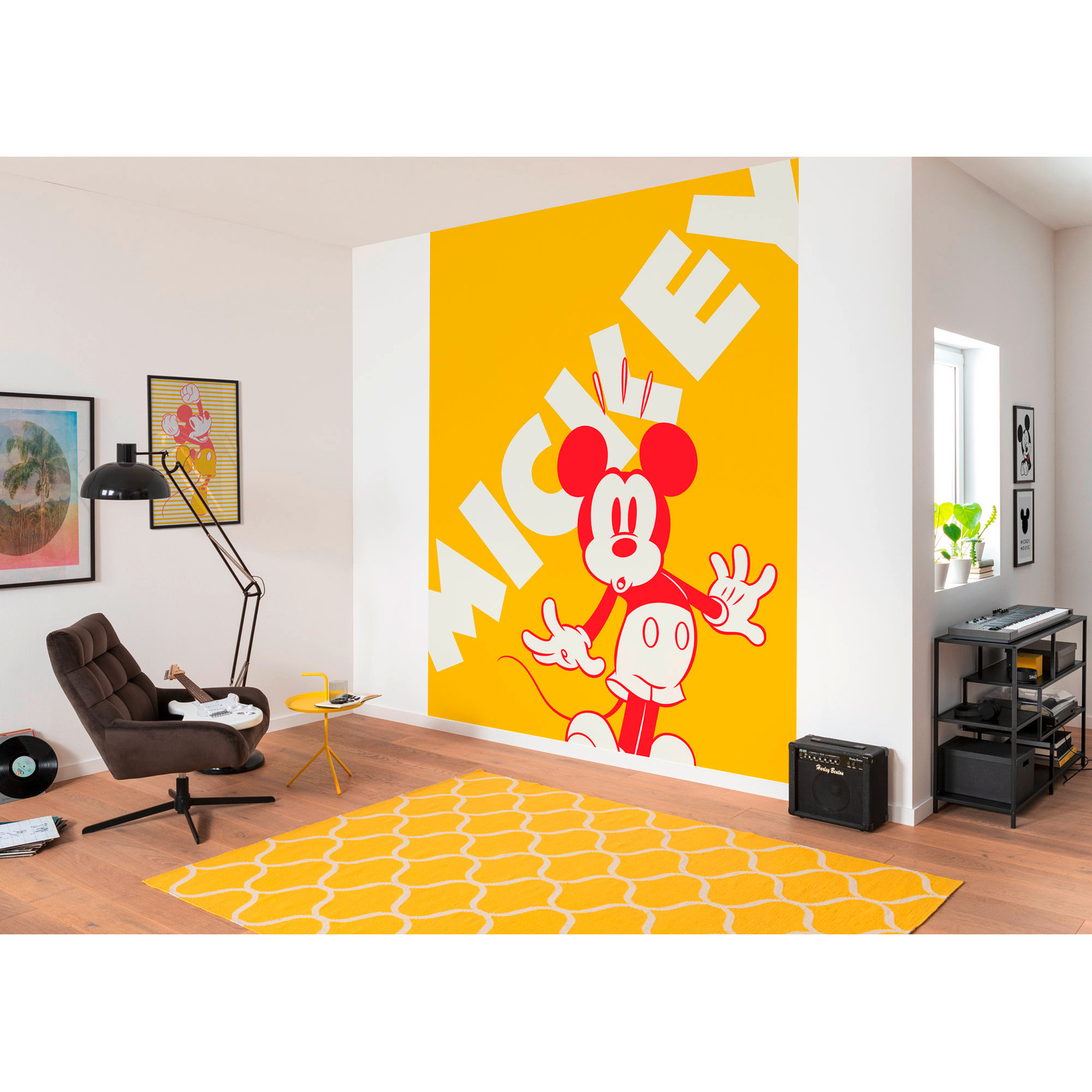 Vliesbehang - Mickey Contrast - 200 x 250 cm | wall-art.nl