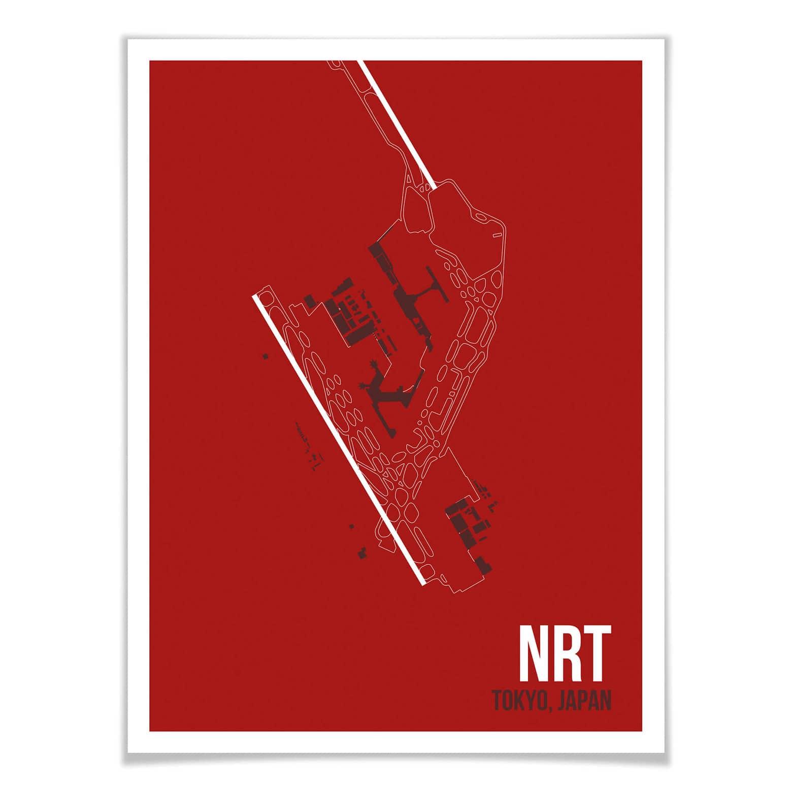 Poster 08Left - NRT plan de Tokyo | wall-art.fr