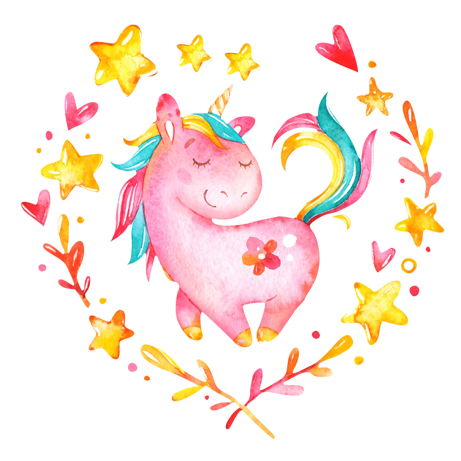 Wandtattoo Ruby the Unicorn | wall-art.de