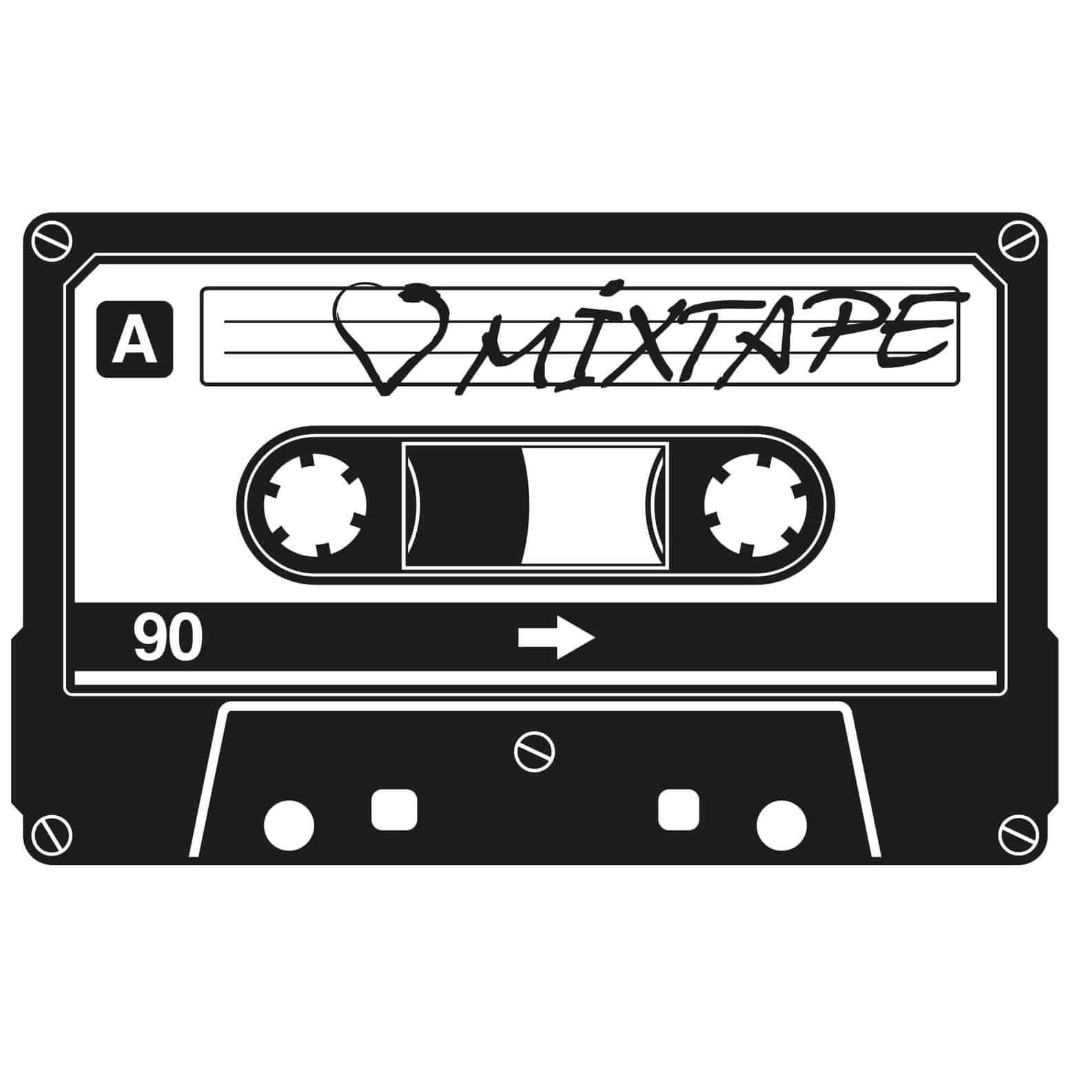 Wandtattoo Mixtape - die MC Kassette als Wandsticker | wall-art.de