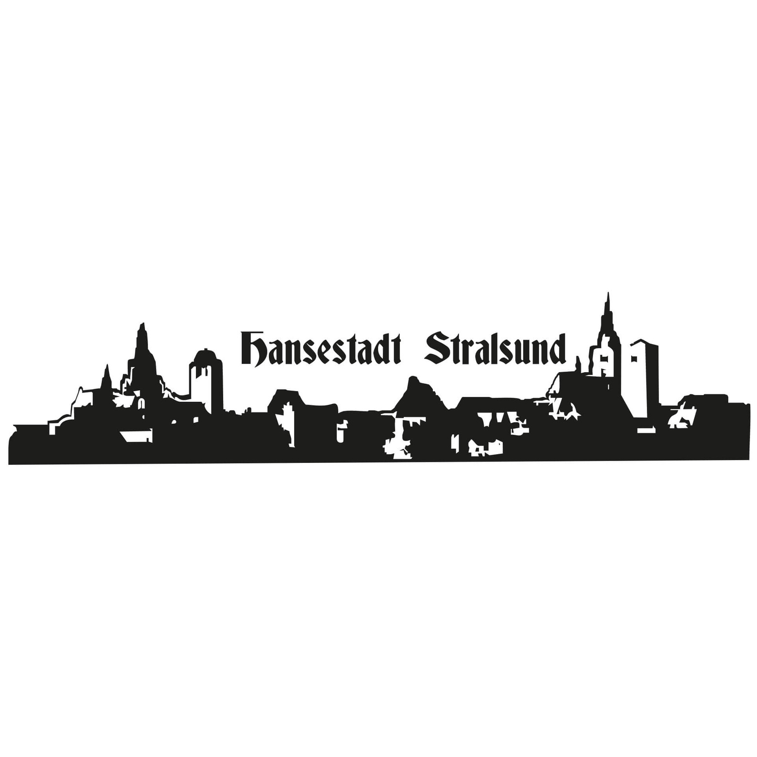 Wandtattoo Stralsund Skyline - dei Skyline der schönen Stadt an der ...