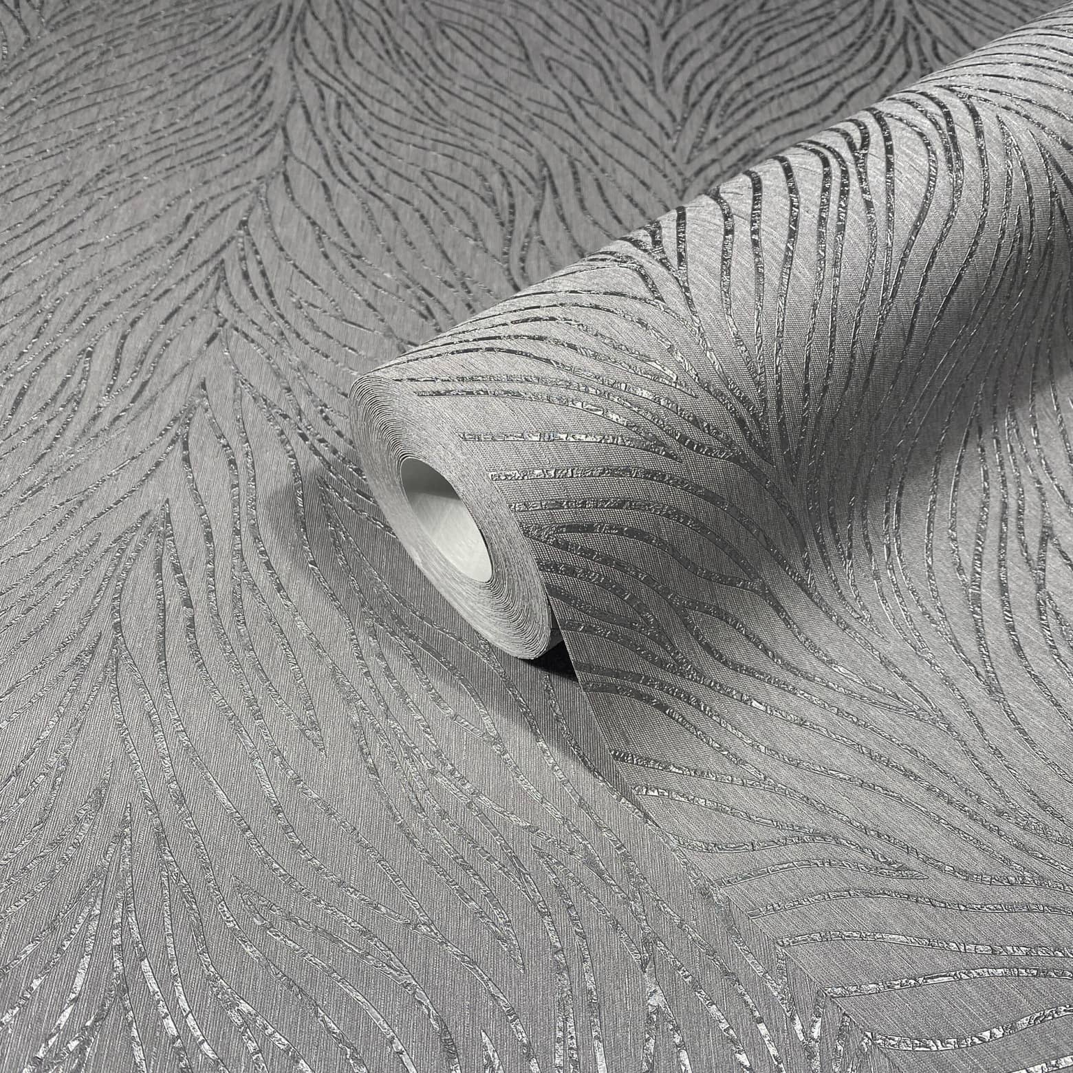 Papier peint intissé BASIC en gris | wall-art.fr