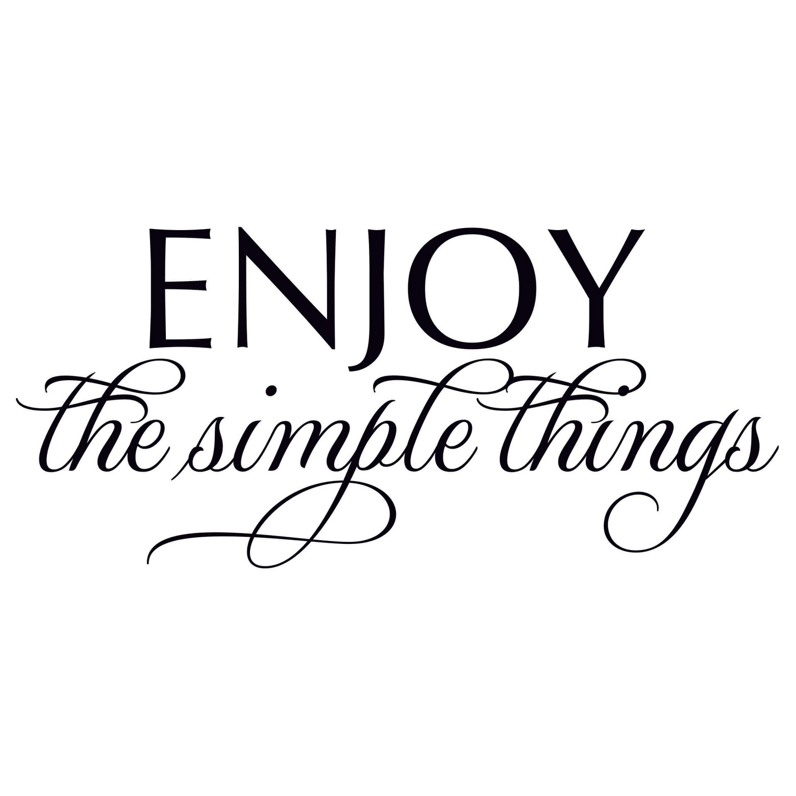 Enjoy the simple things - schöner englischer Spruch | wall-art.de