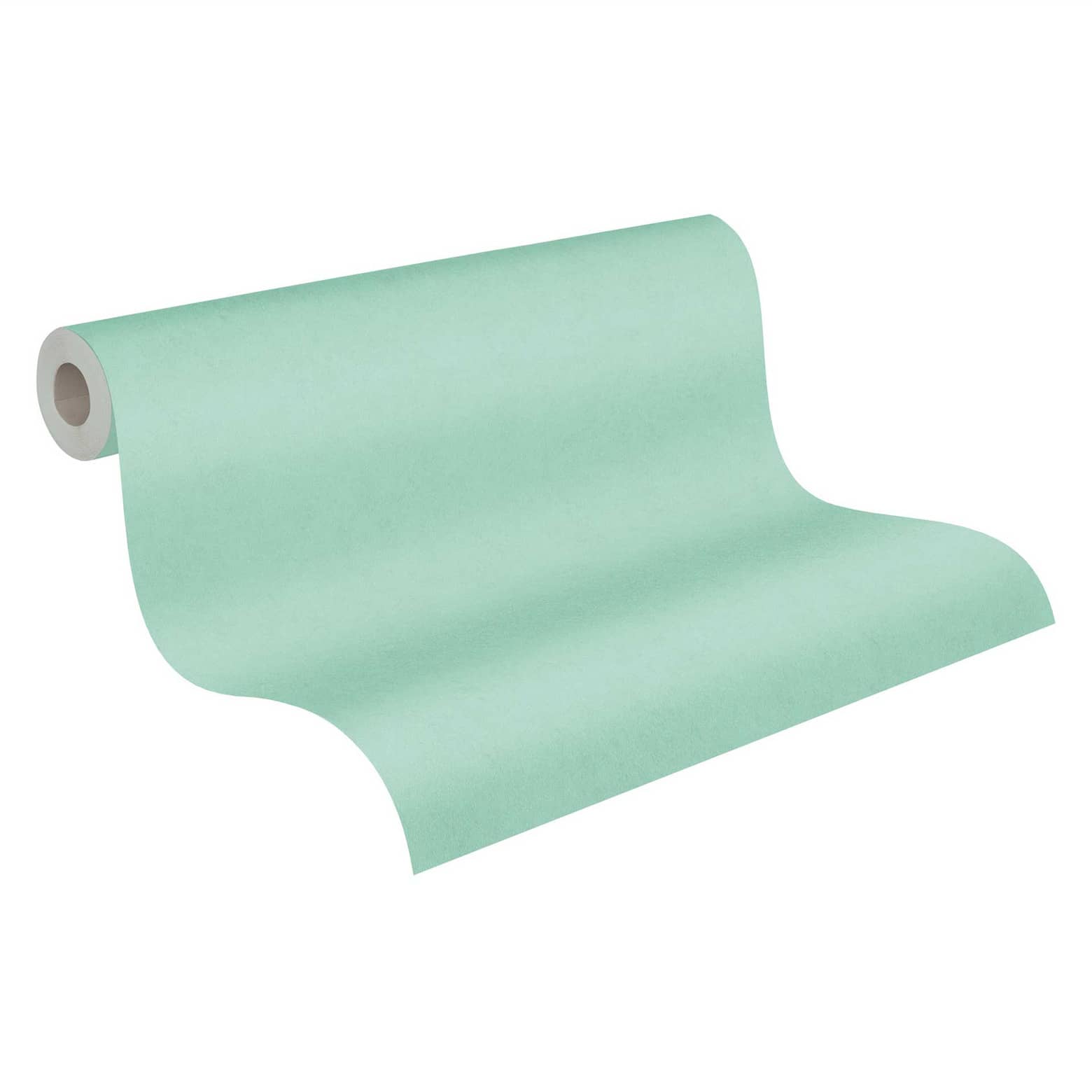 Papier peint intissé bleu turquoise - papier peint moderne mat - papier peint uni à surface ...
