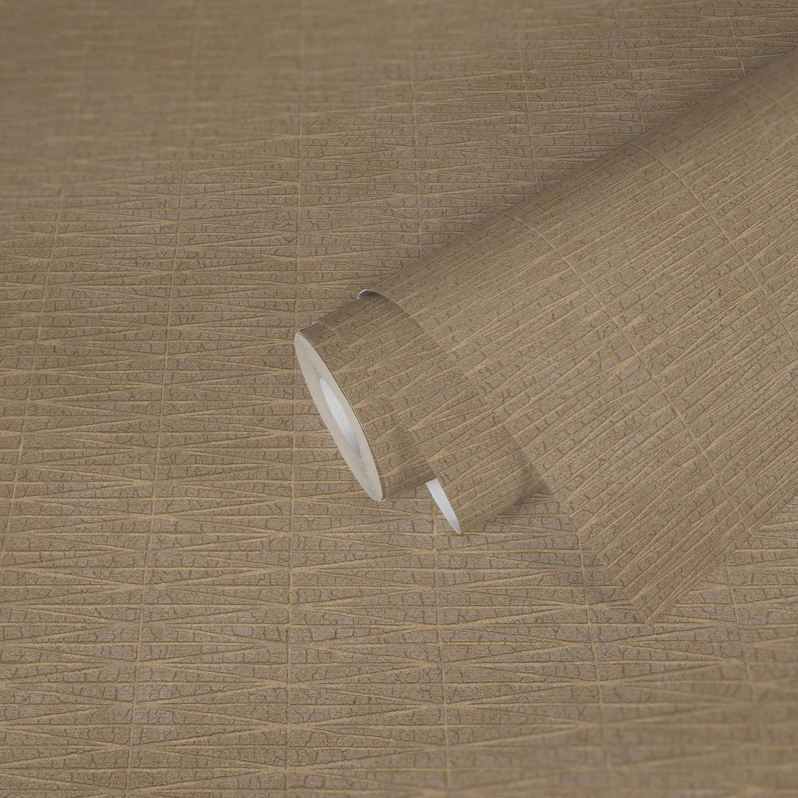 Brun tekstureret tapet med metallisk mønster non-woven tapet mat og ...