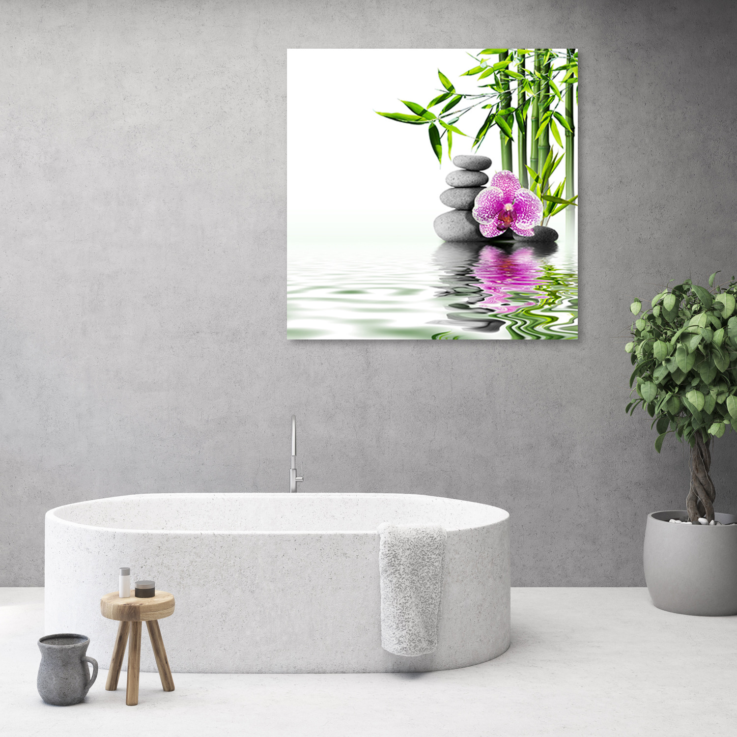 Canvasbillede, Vandhave Zen | wall-art.dk