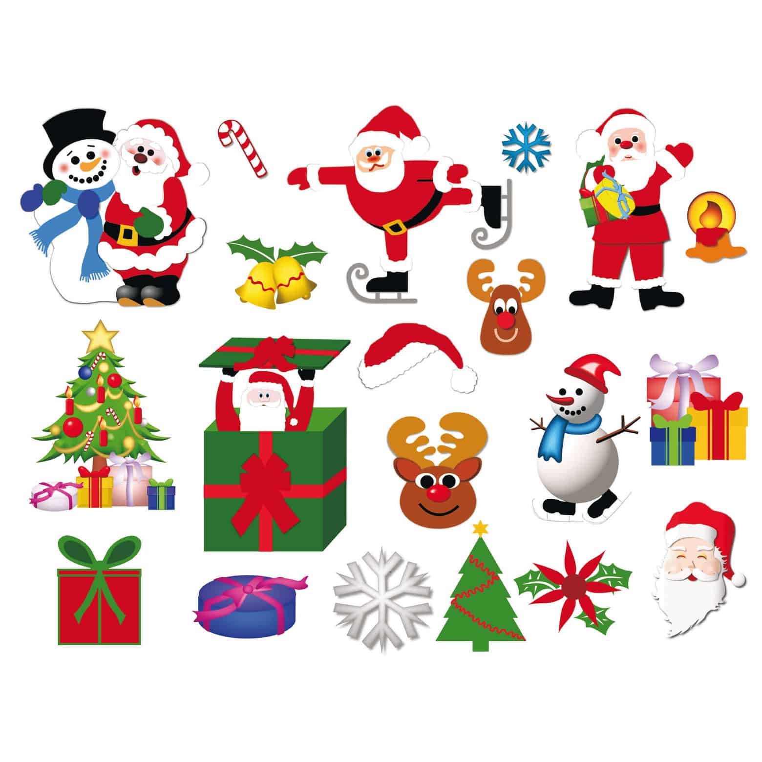 Raamstickers: Kerstmis Set 2 | wall-art.nl