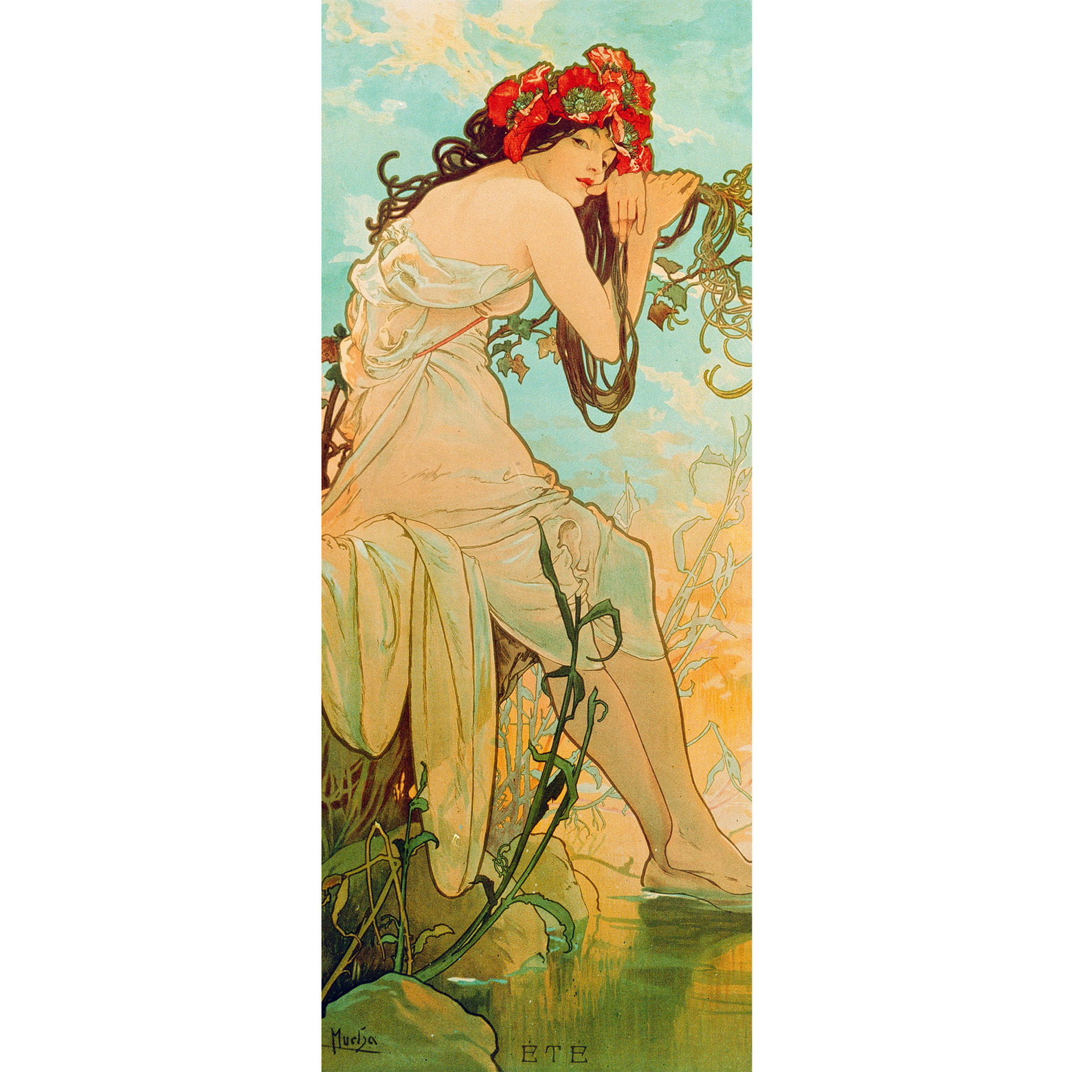 Mucha - Summer - Photo Wallpaper | wall-art.com