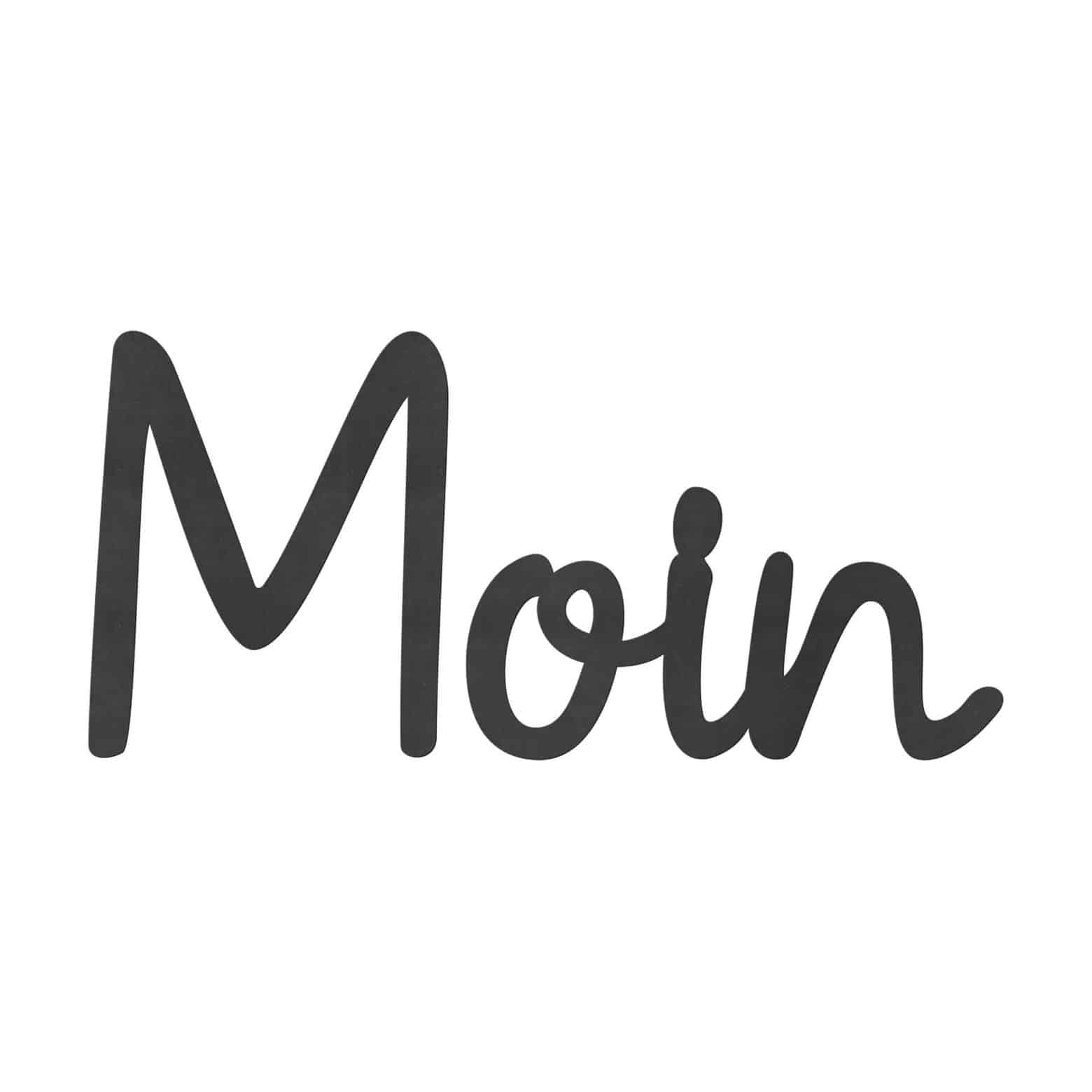 3D MDF Schriftzug Moin - norddeutsche Begrüßung | wall-art.de