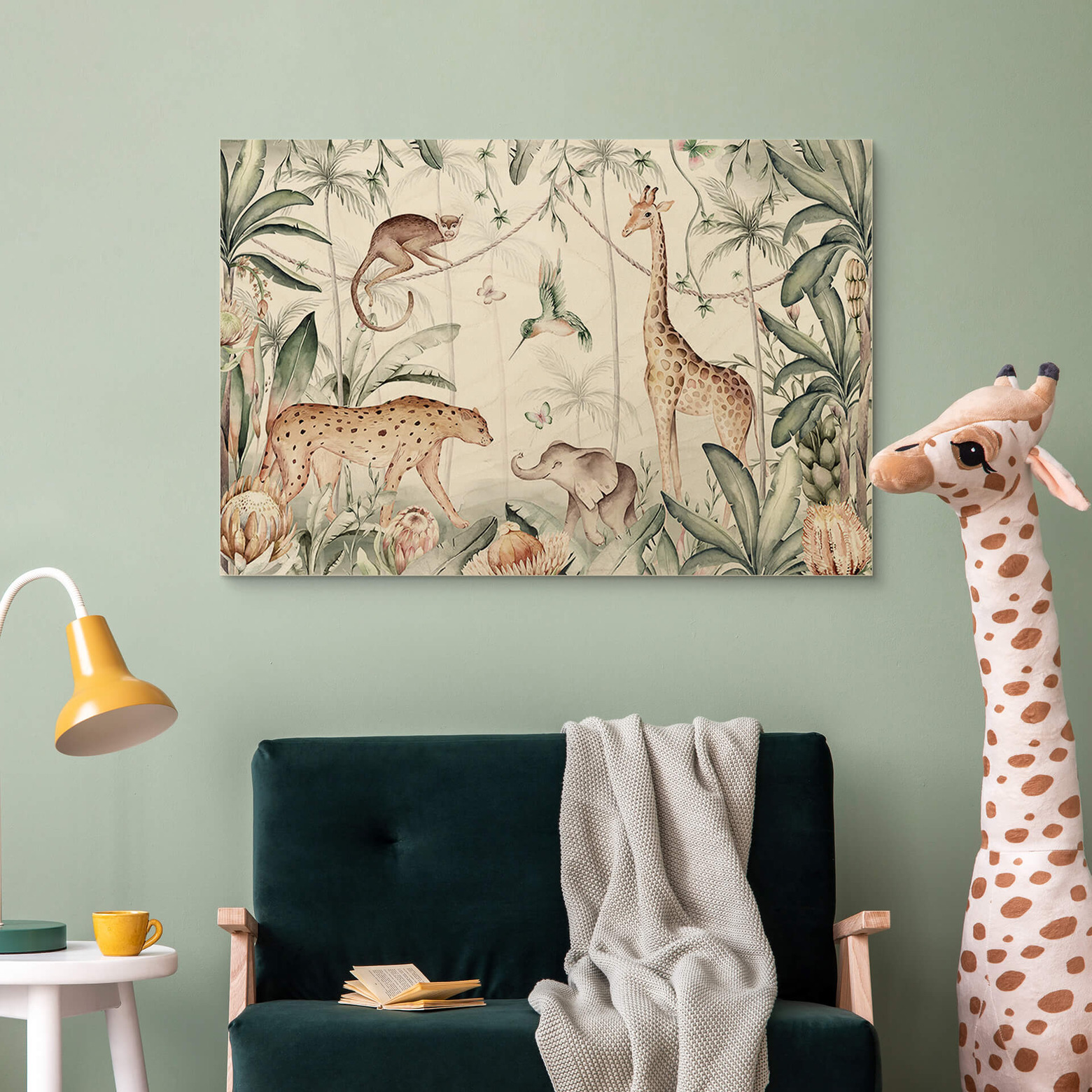 Tableau sur bois Kvilis - Jungle Party | wall-art.fr