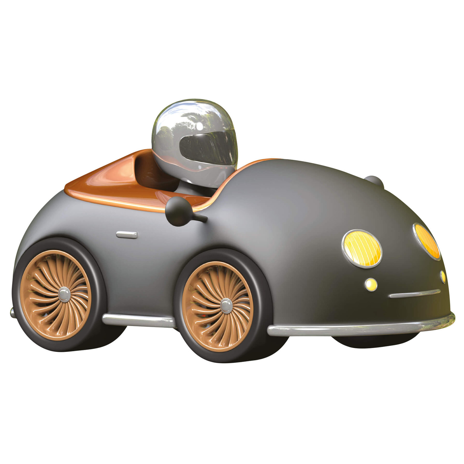 Wandtattoo Michel Agullo - Rennwagen (grau) | wall-art.de