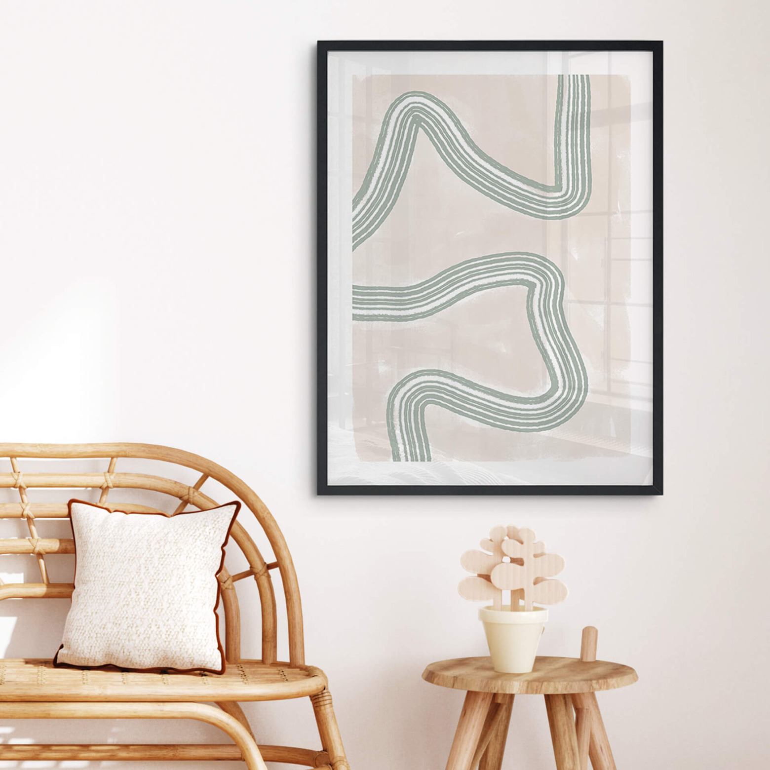 Poster Kunstdruck - Abstracto Twist - uplusmestudio | wall-art.de