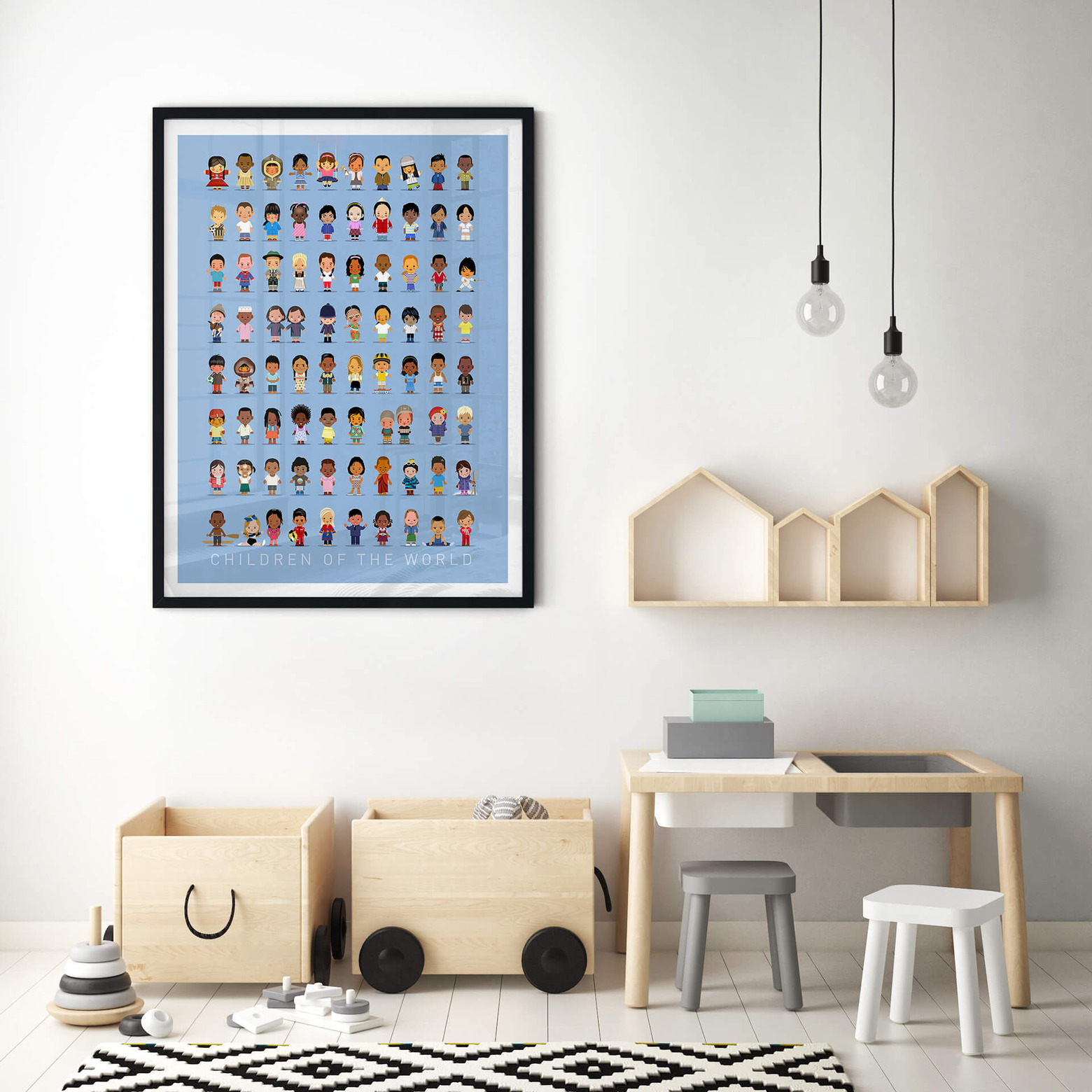Poster Braun - Children of the world | wall-art.de