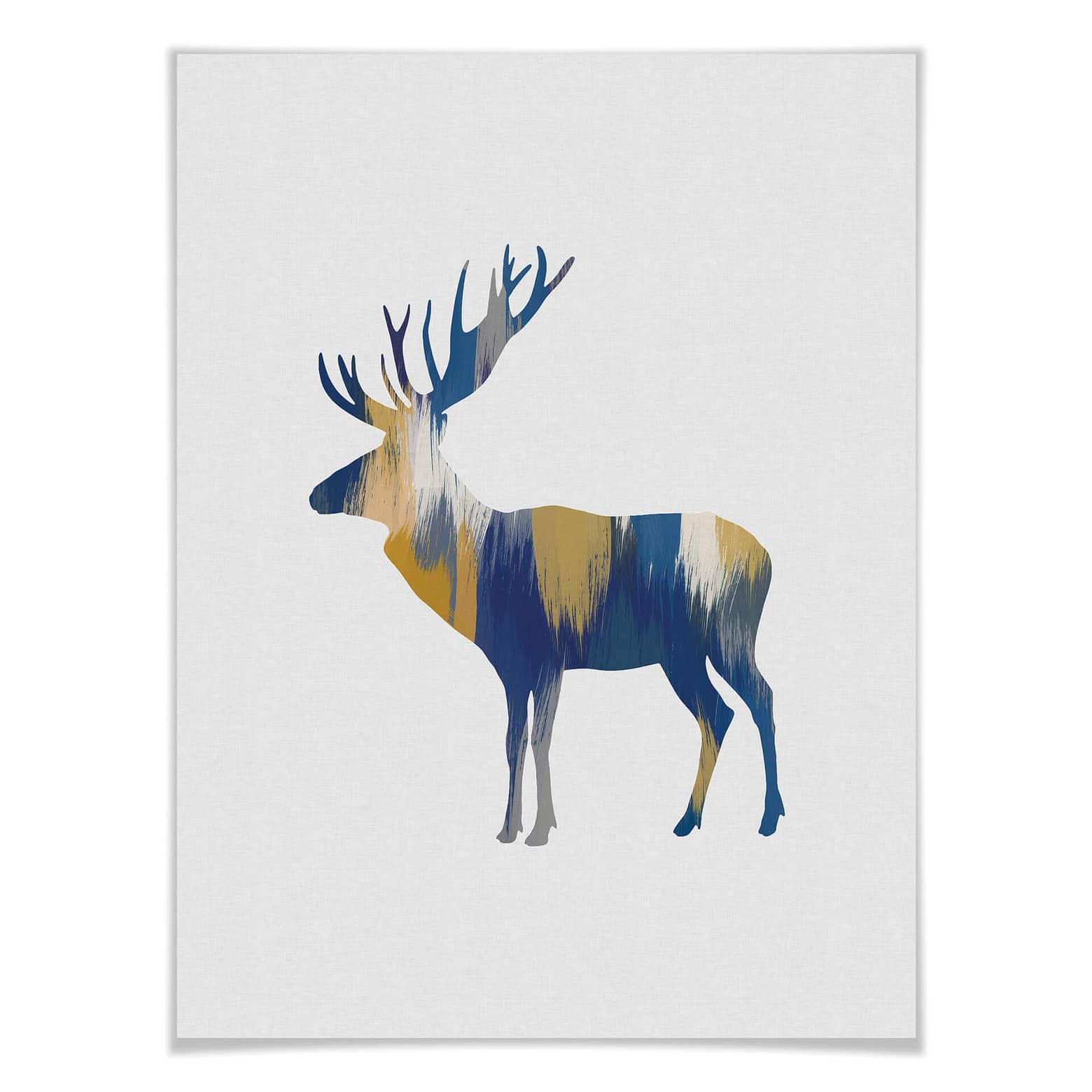 Poster Orara Studio - Moose Blue and Yellow | wall-art.de