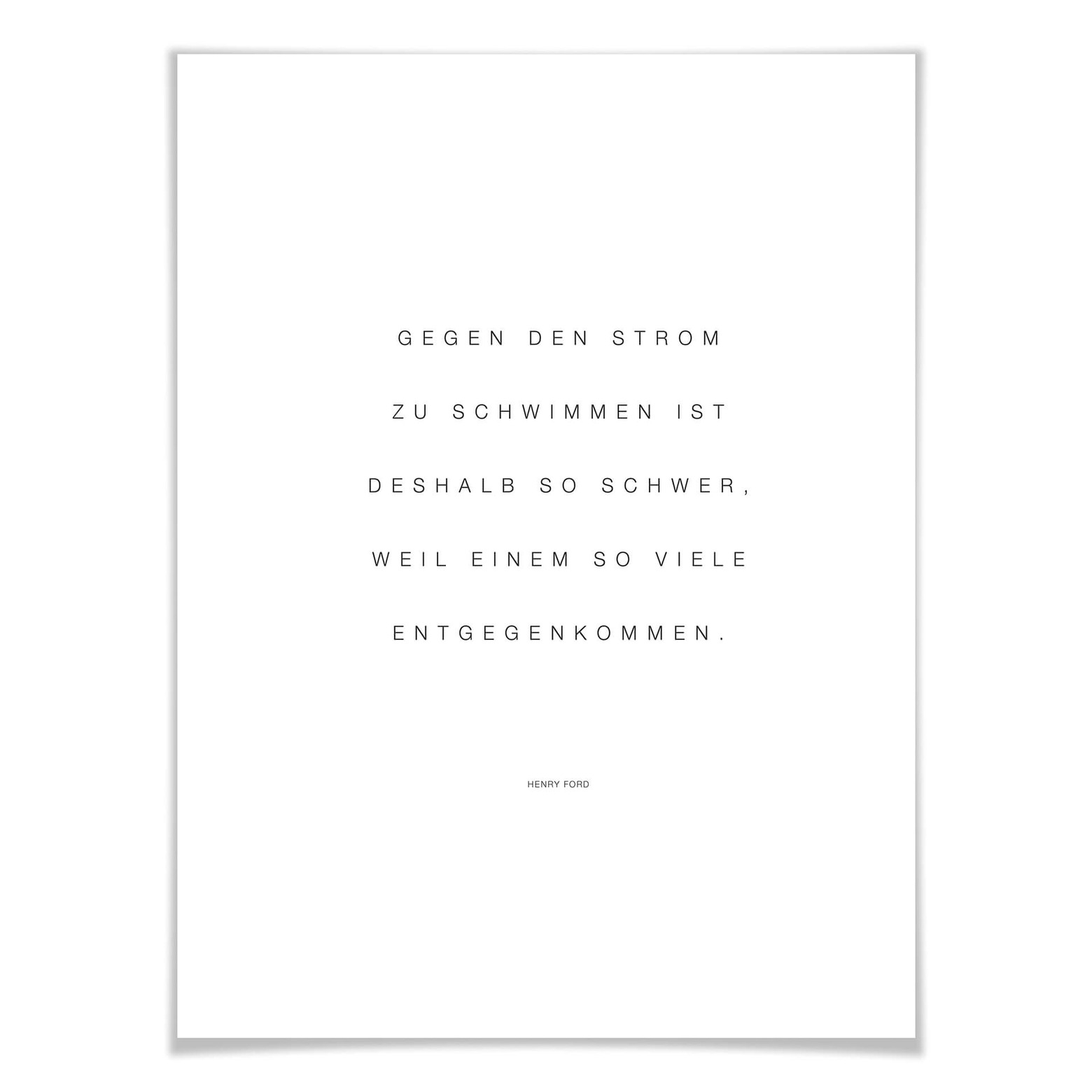 Poster - Gegen den Strom schwimmen | wall-art.de